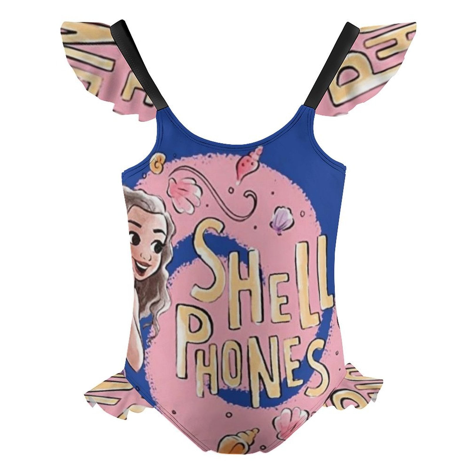 Princess swimsuit for Girl Cute Teen Girls One Piece Ruffle Trim ...