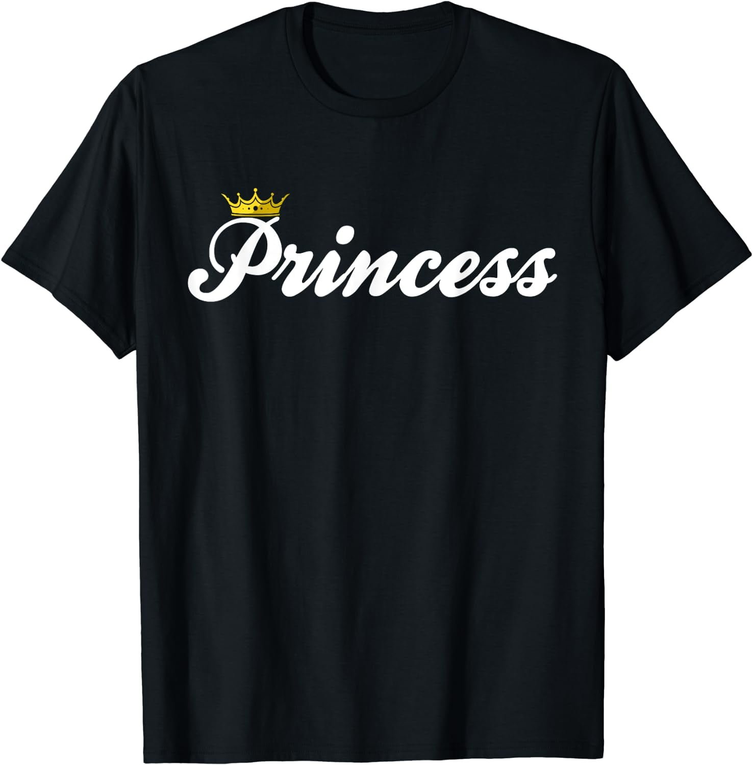 Princess with Crown funny Princess T-Shirt Black - Walmart.com