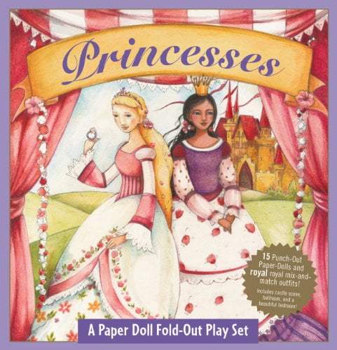 Pre-Owned Princesses : A Paper Doll Fold-Out Play Set - Walmart.com