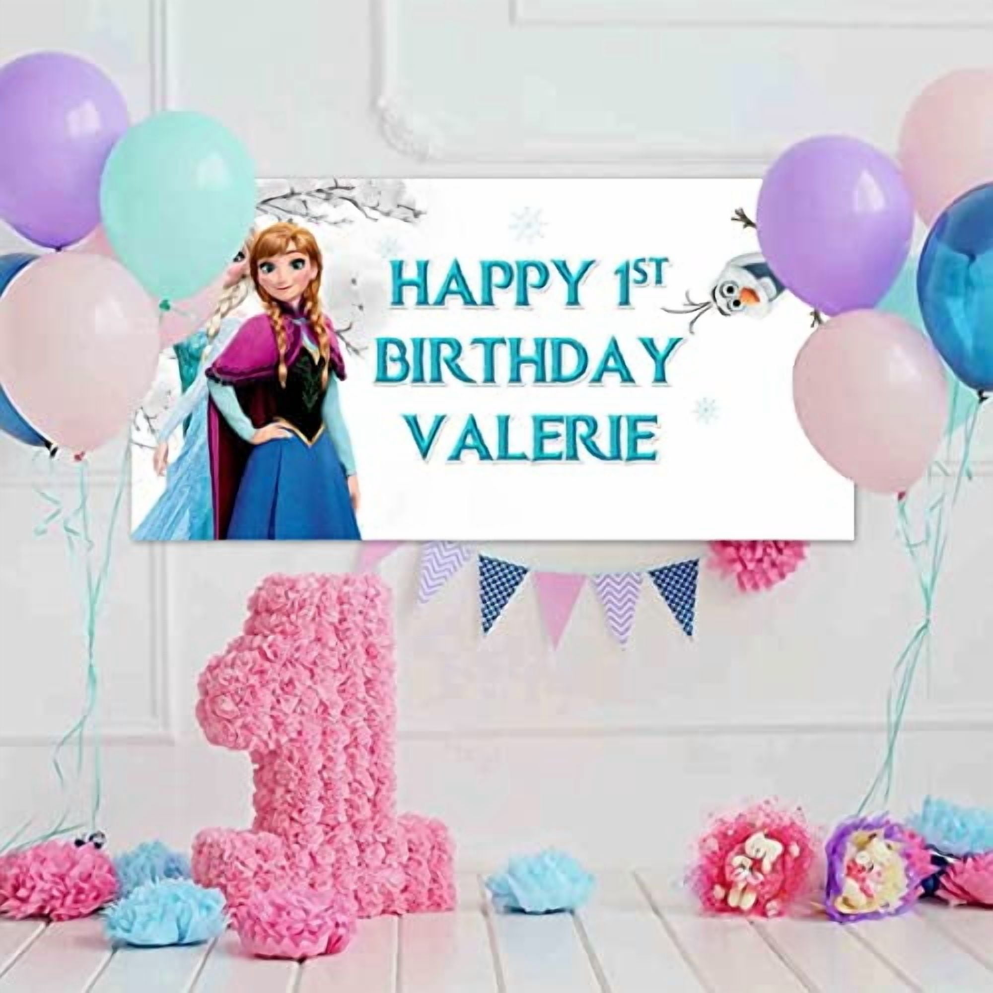 Princesses Birthday Banner Weatherproof Vinyl for Party Decor | Custom ...
