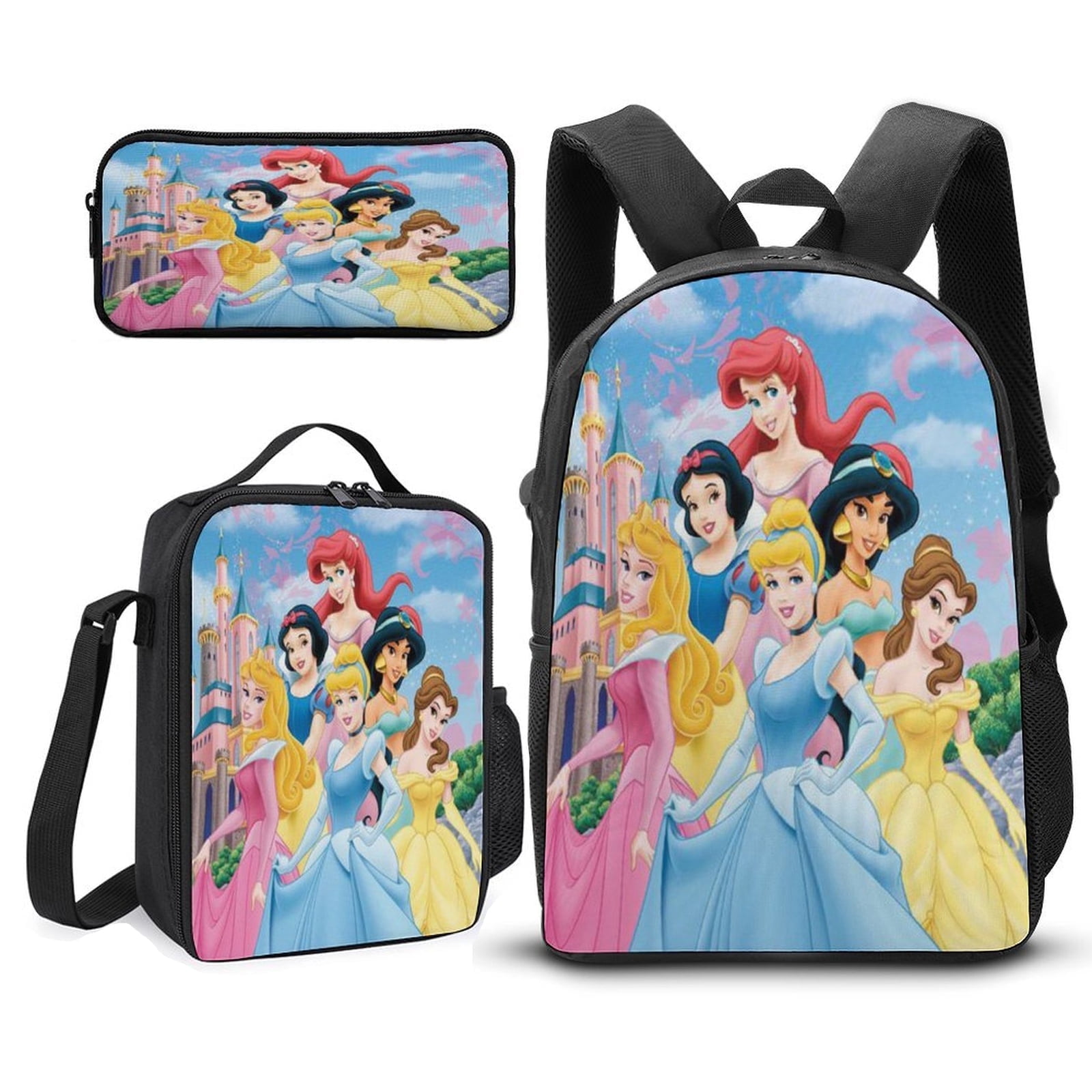 Princesses Cartoon Casual School Backpack Teens Bag student Backpack ...