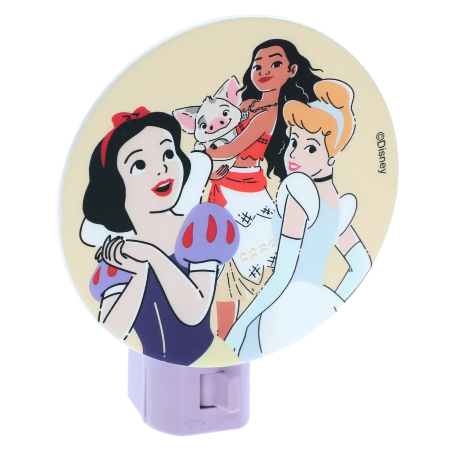 Princesses LED Wall Night Light W/Rotary Shade Kids Girls Toddlers ...