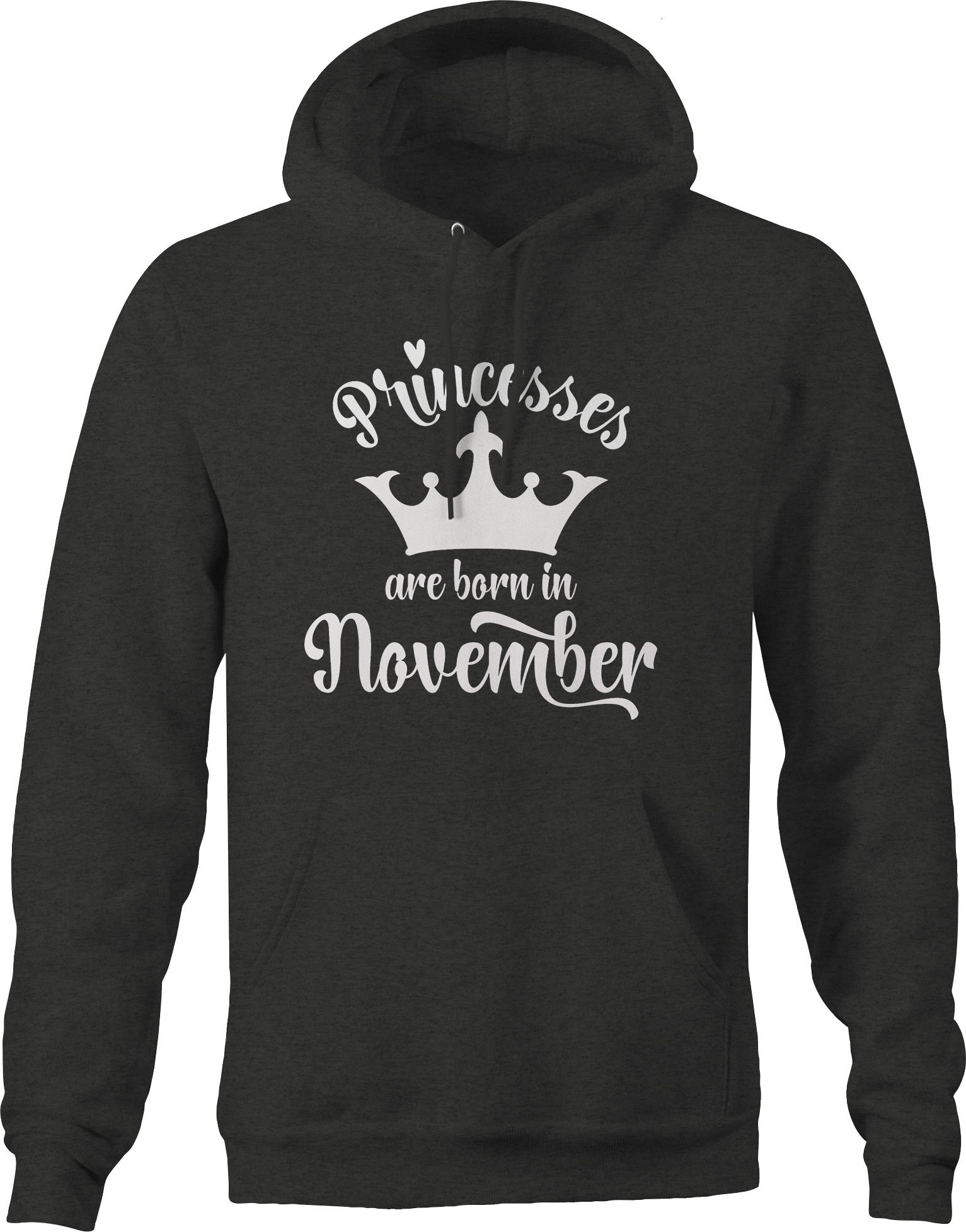 Princesses are born in November crown birthday Graphic Hoodies Xlarge ...