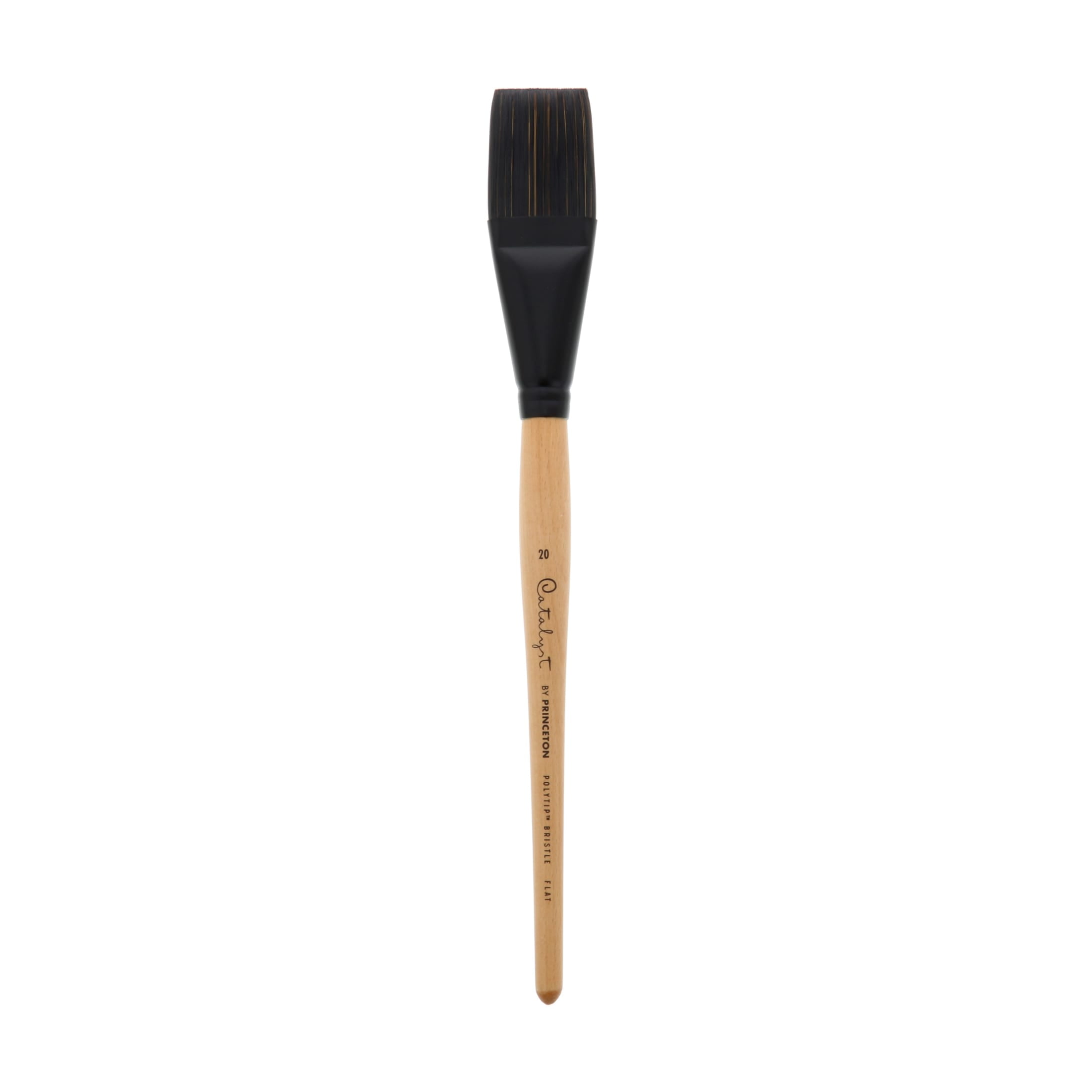 Princeton Brush Catalyst Polytip Long Handle Bristle Brush, Flat, 20 ...
