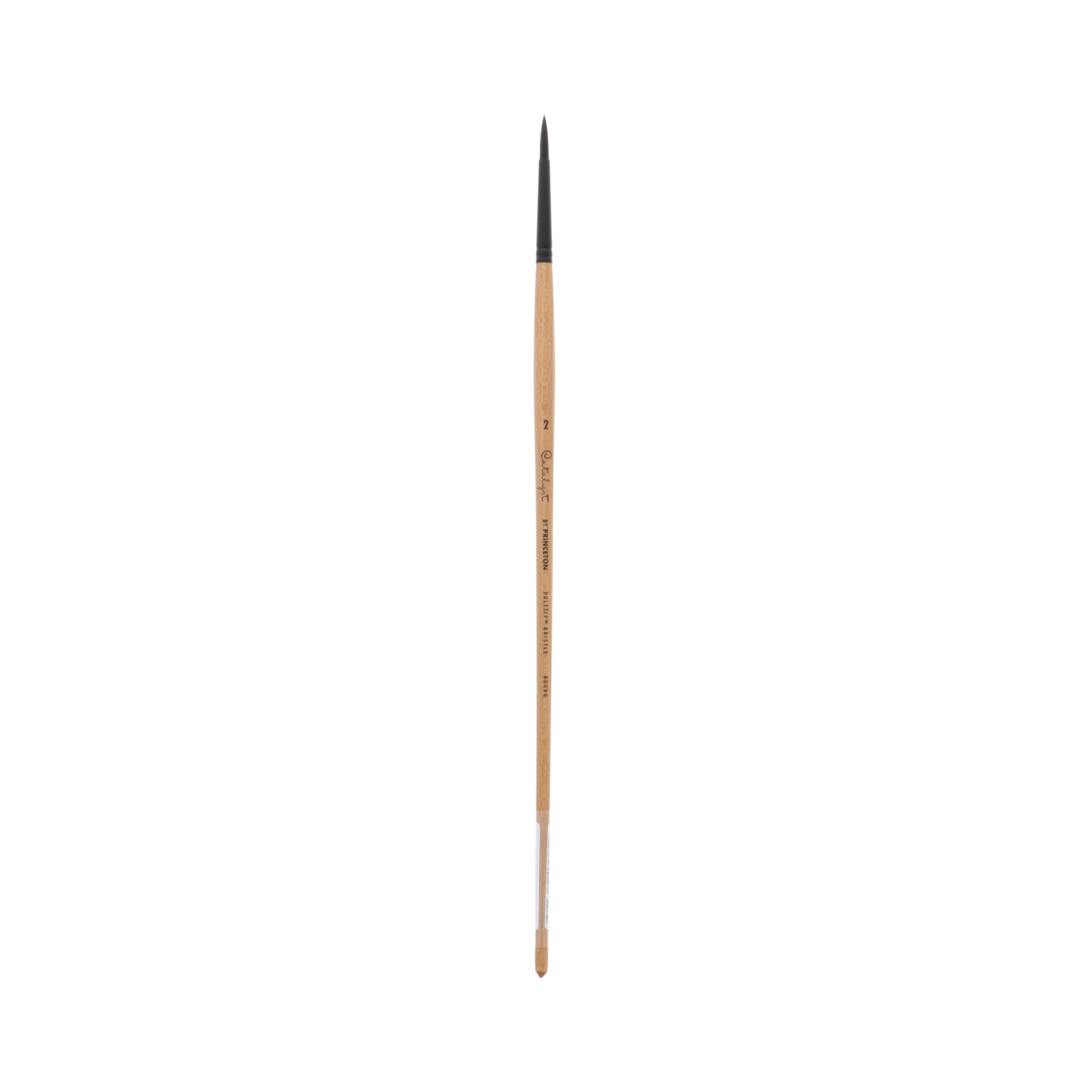 Princeton Brush Catalyst Polytip Long Handle Bristle Brush, Round, 2 ...