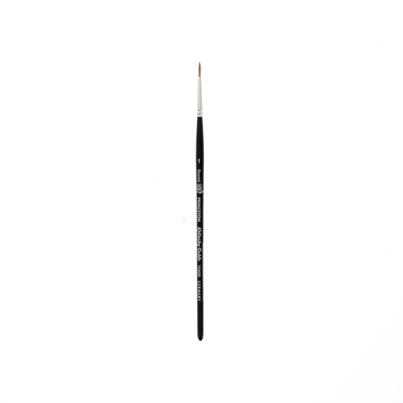 Princeton Brush Kolinsky Red Sable Short Handle Brush, Round, 1 ...