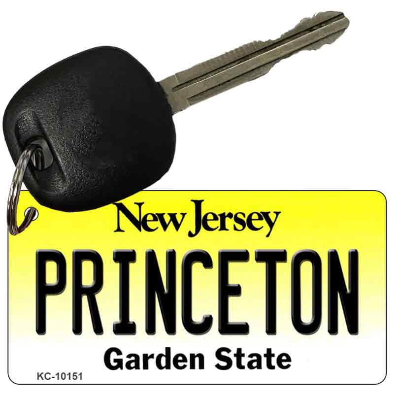 Princeton New Jersey State License Plate Tag Key Chain KC-10151 3" x 1. ...