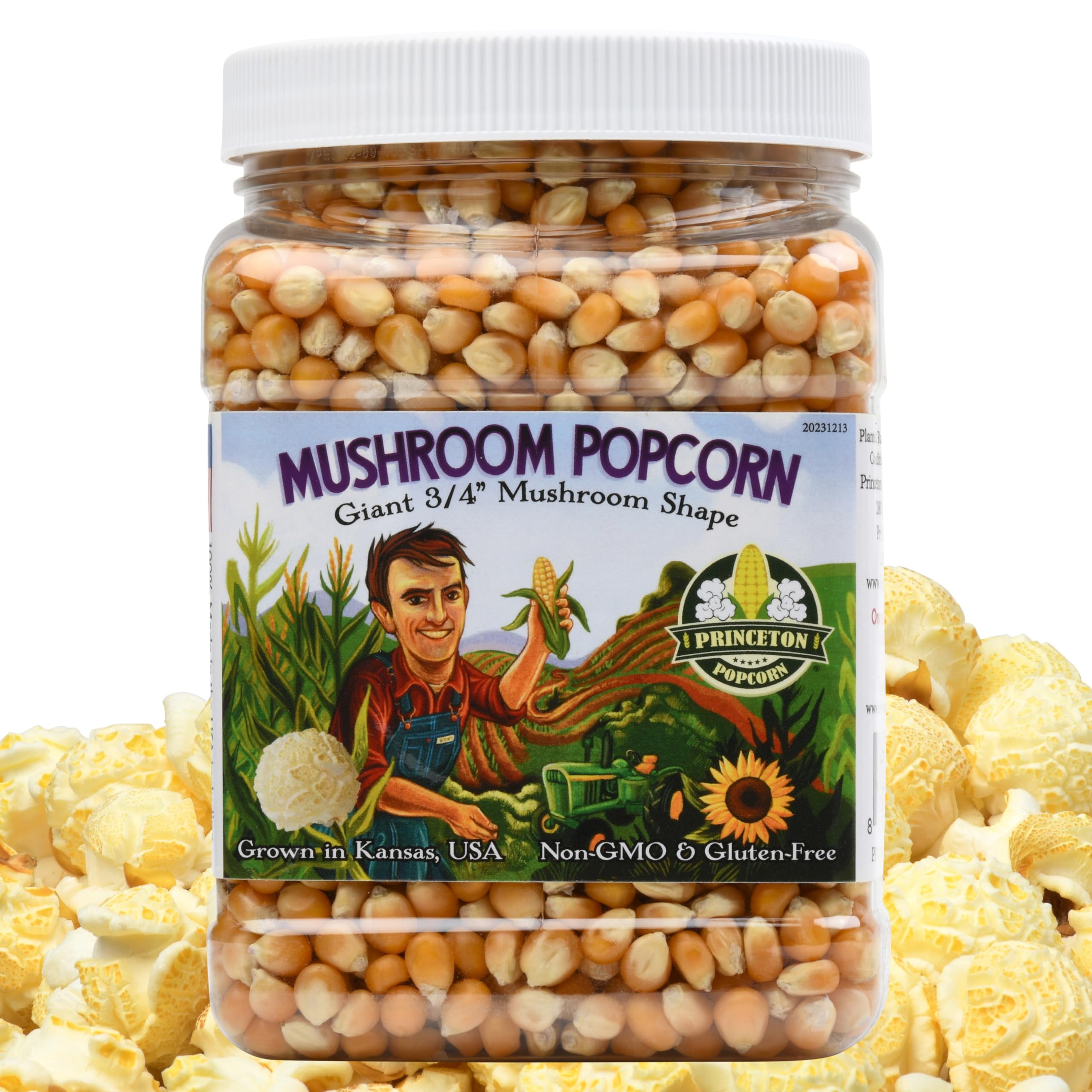 Princeton Popcorn Mushroom Hulless BCF26 Popcorn Kernels - Easy-Eating ...
