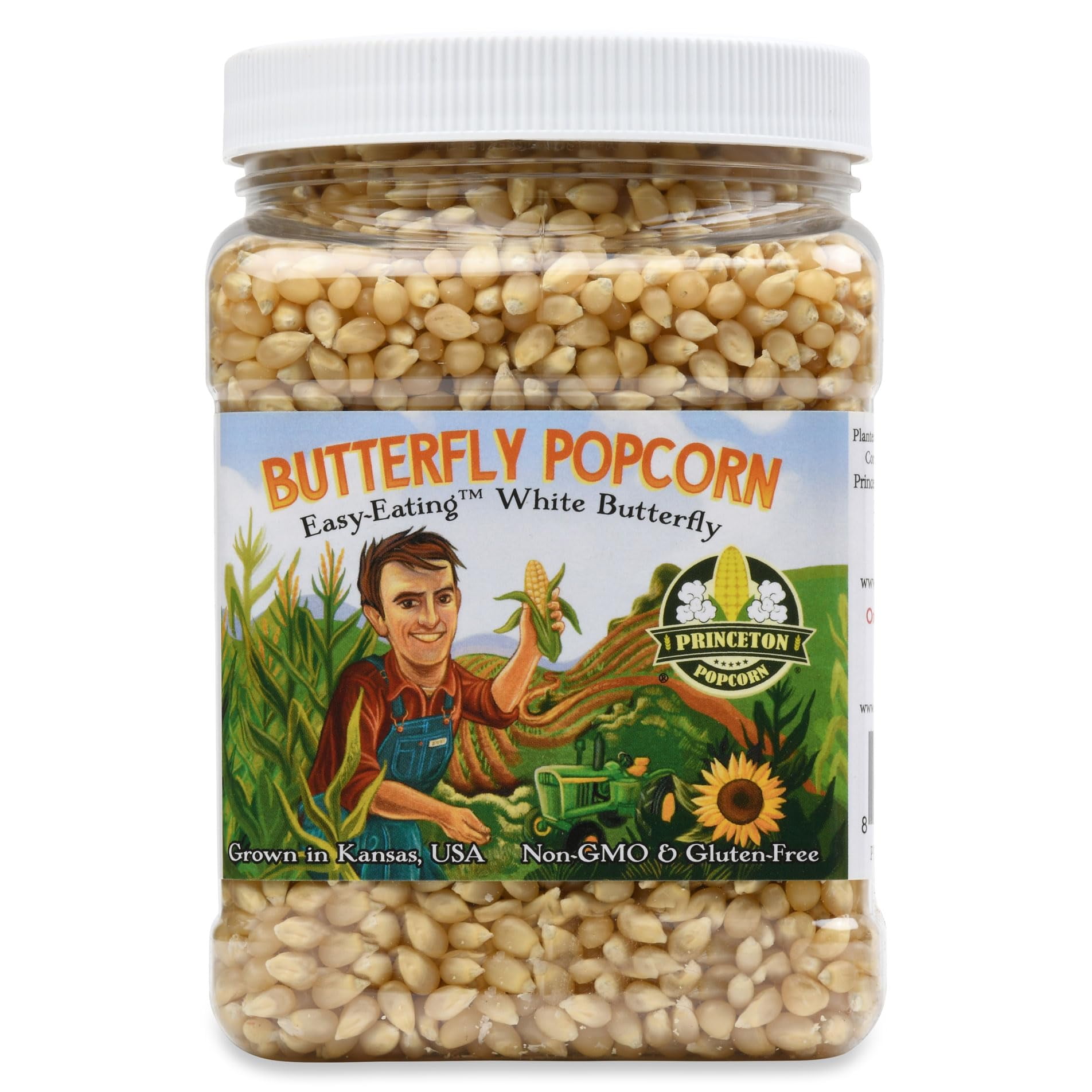 Princeton Popcorn White Butterfly AKF18 Hulless Popcorn Kernels ...