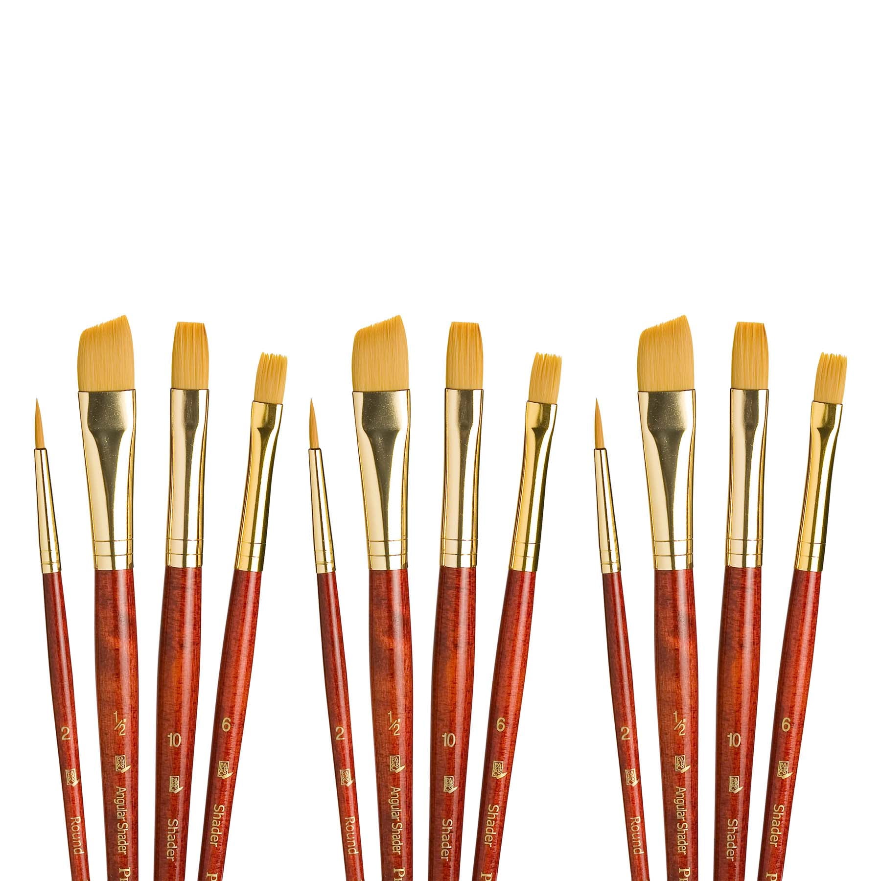 Princeton RealValue Brush Set, Gold Taklon Bristles, Short Handle Mixed ...