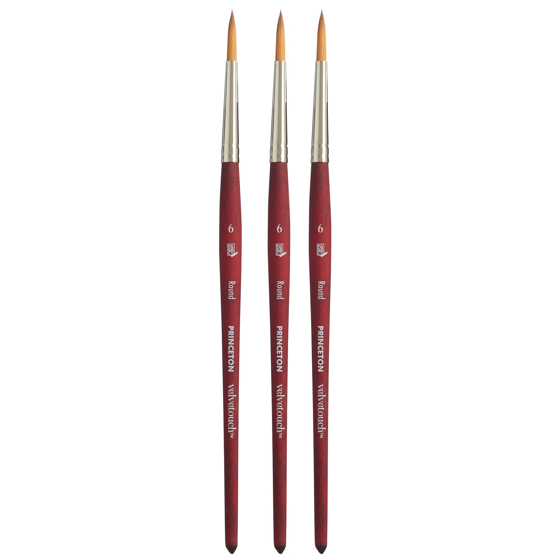 Princeton Velvetouch Round Brush, Synthetic Bristles, Short Handle ...