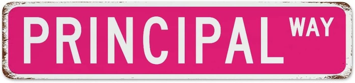 Principal Funny Novelty Metal Sign Decorative House Signs Profession ...