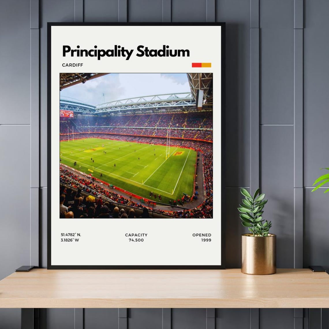 Principality Stadium Print - Home of Wales Rugby, Unframed Poster Size ...