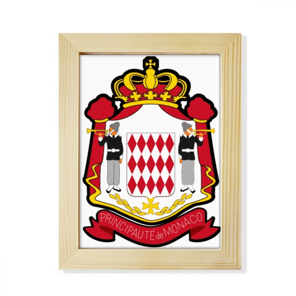 Principality of Monaco National Emblem Desktop Adorn Photo Frame ...