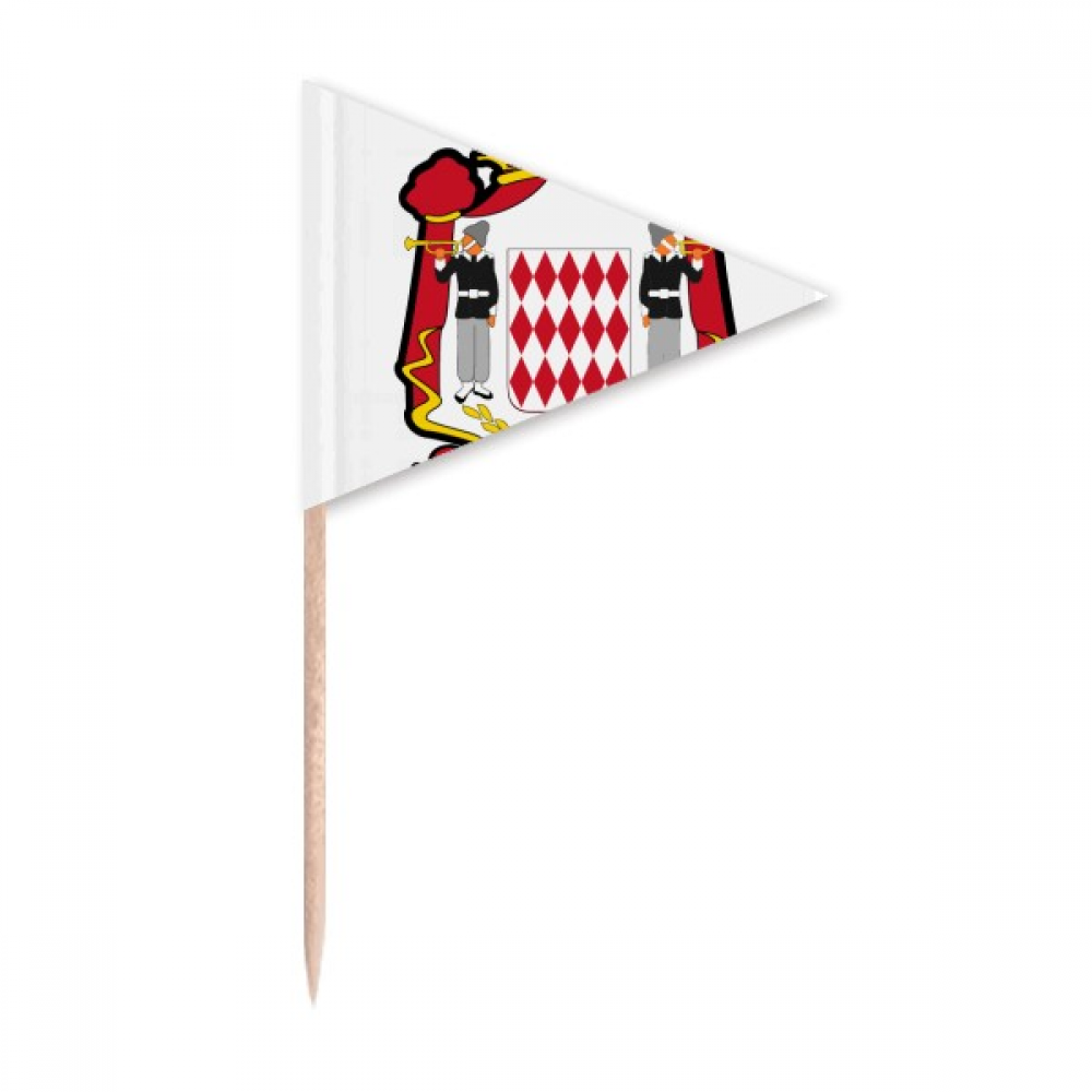 Principality of Monaco National Emblem Toothpick Triangle Cupcake ...