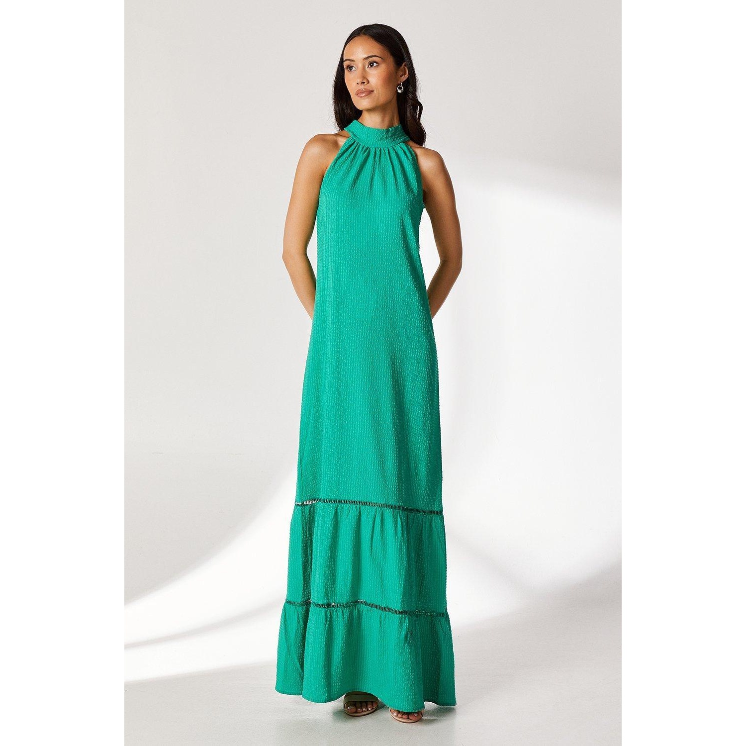 Principles Womens Tiered Halter Neck Maxi Dress - Walmart.com