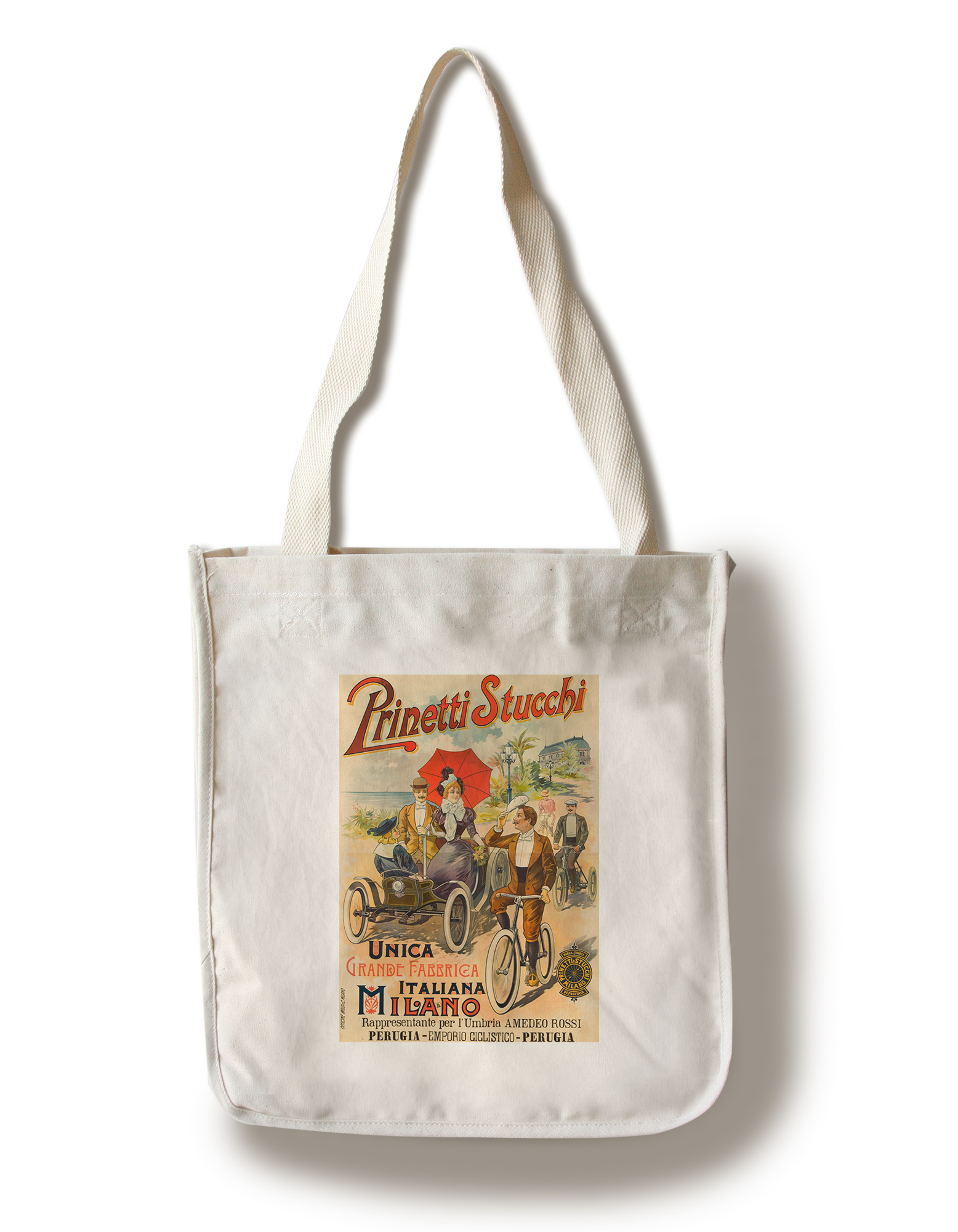 Prinetti Stucchi Vintage Poster Italy c. 1900 (100% Cotton Tote Bag ...