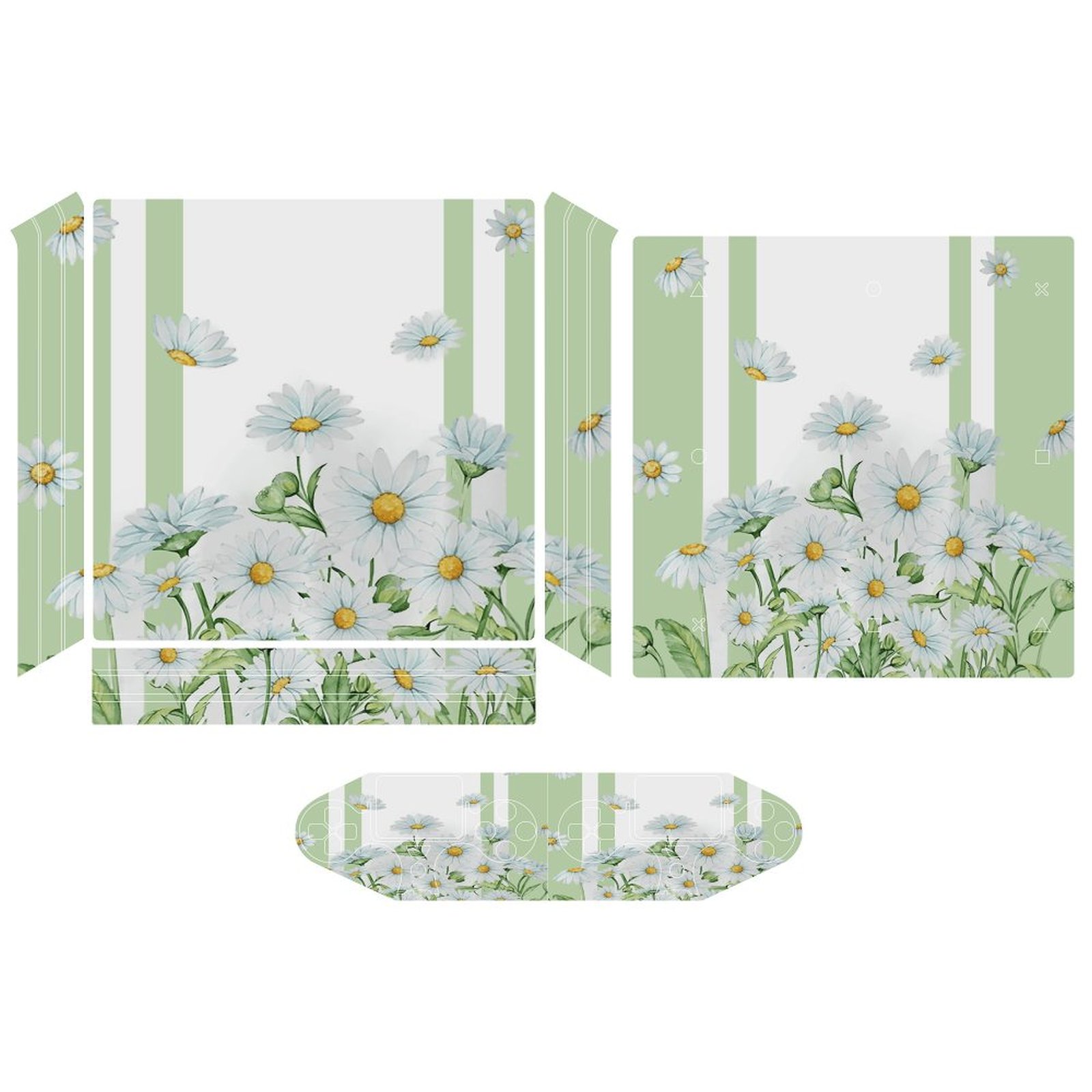 Pring Flower Watercolor Daisy PS4/PS4 Pro/PS4 Slim Skin Sticker For ...