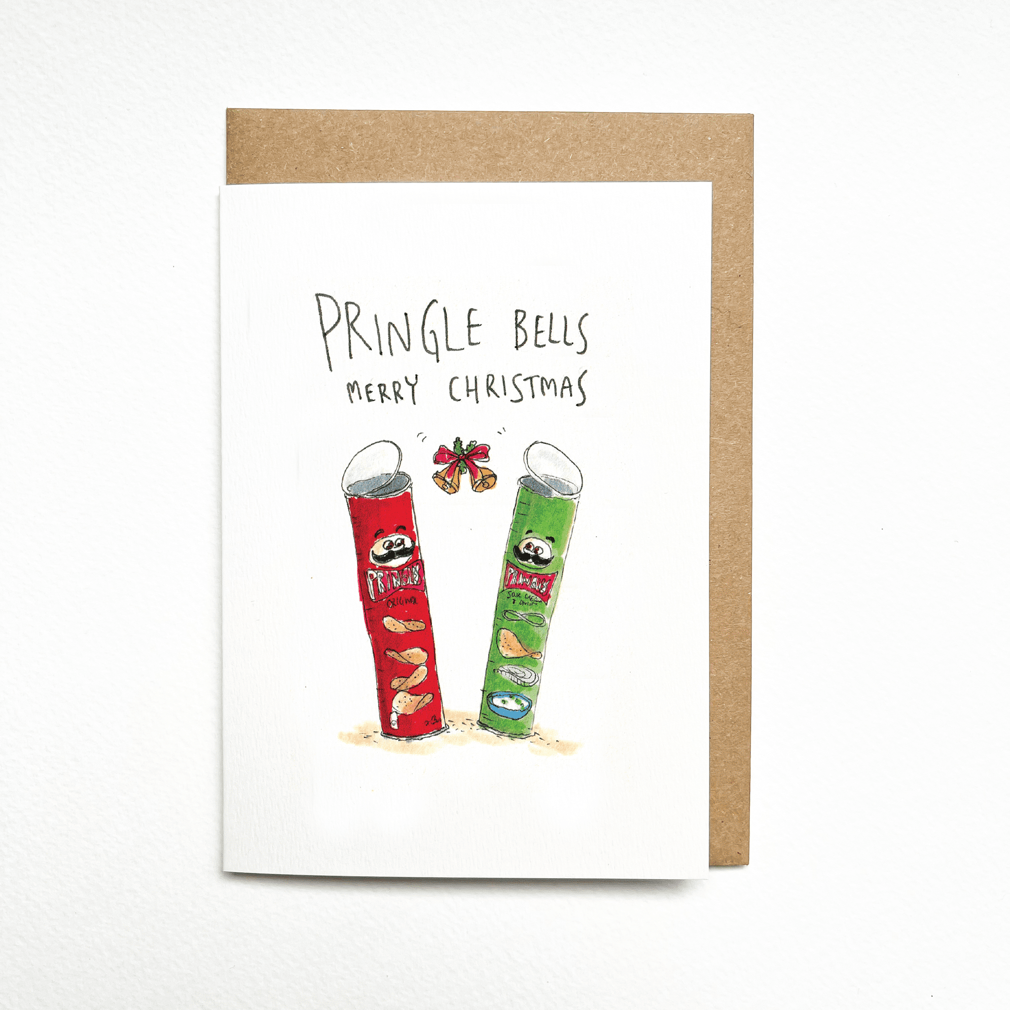 Pringle Bells Merry Christmas Card – Fun Holiday Greeting with Playful ...