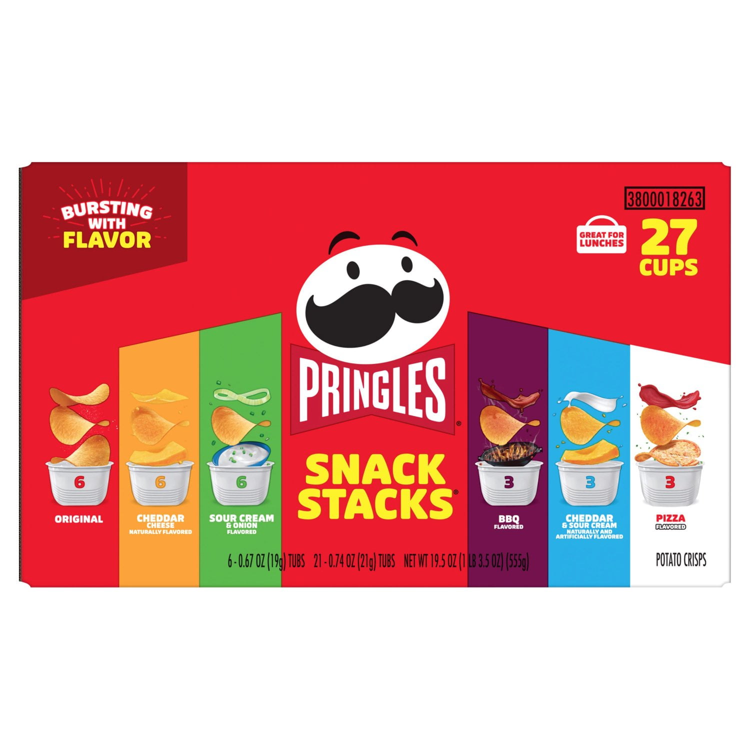 Pringles 3 Flavor Snack Stack 27ct Multipack 19.5 oz - Walmart.com