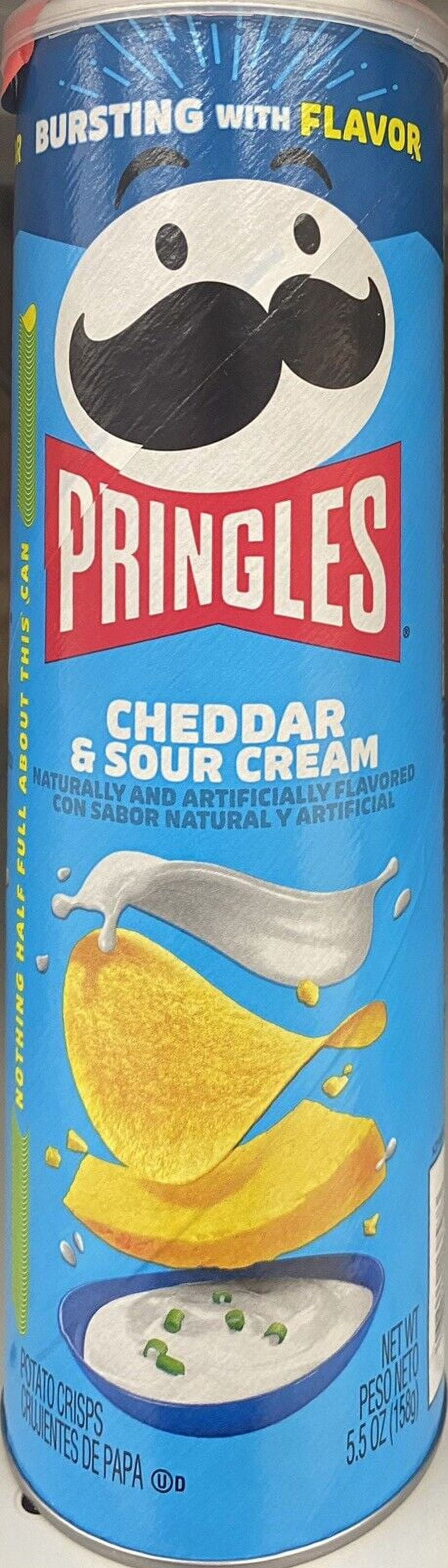 Pringles CHEDDAR & SOUR CREAM Flavored Potato Chips Snack Crisps 5.5 oz ...