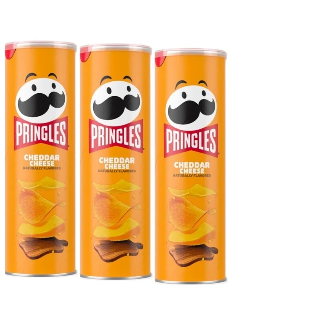 Pringles Cheddar Cheese Potato Crisps Chips - 5.5oz 3pk - Walmart.com