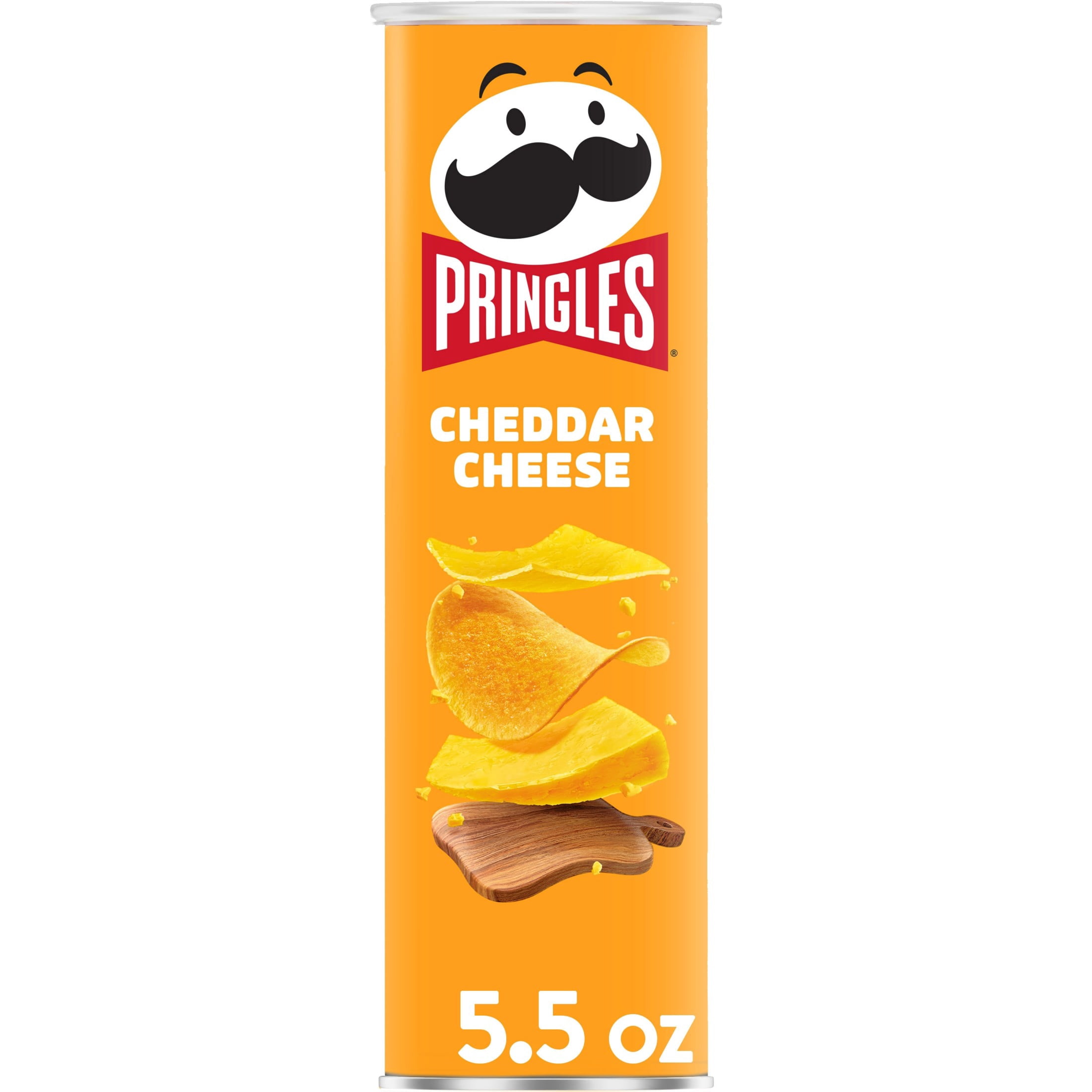 Pringles, Cheddar Cheese Potato Crisps Chips, 5.5 oz Canister - Walmart.com