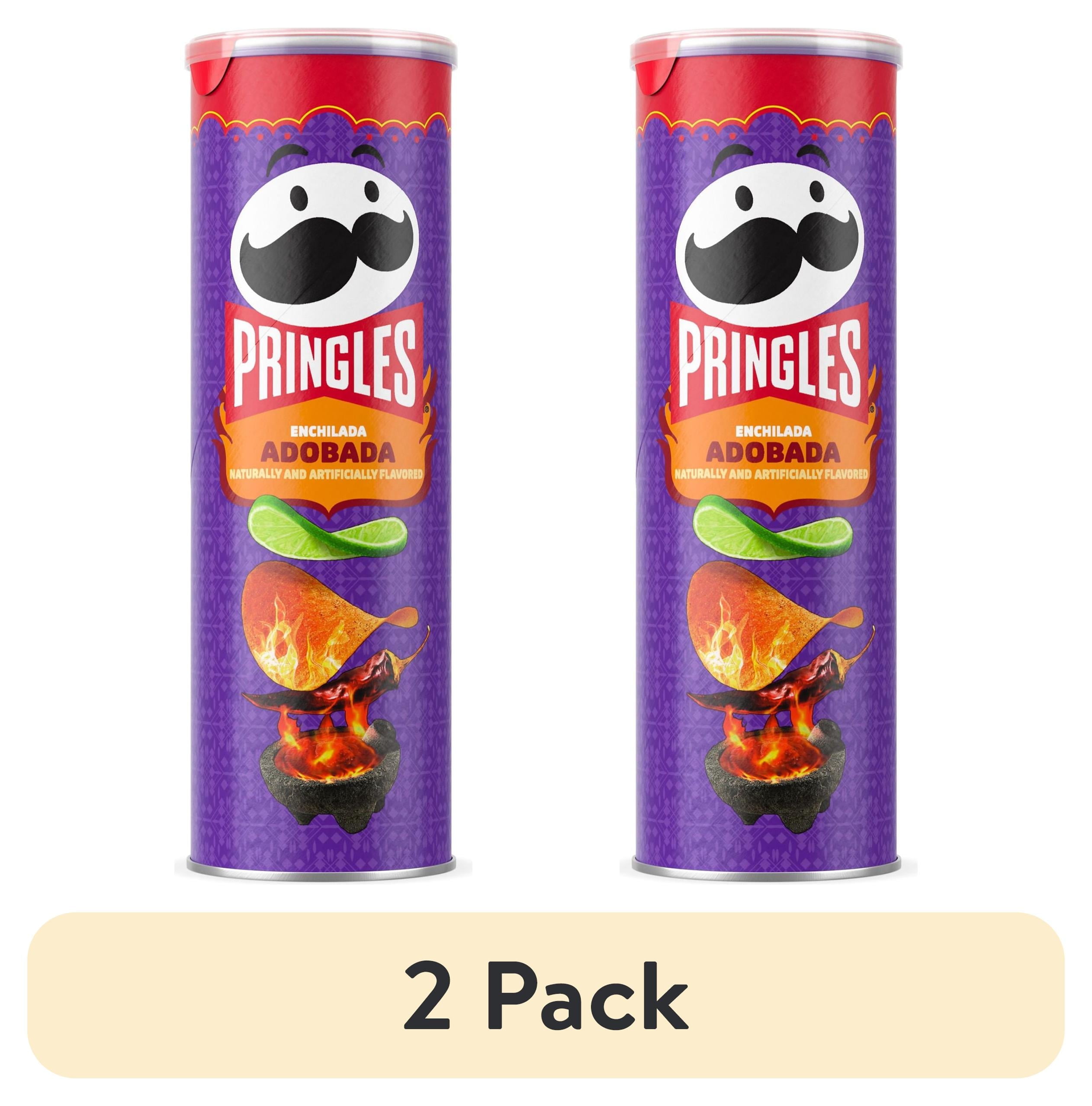 (2 pack) Pringles Enchilada Adobada Potato Crisps Chips, Lunch Snacks ...