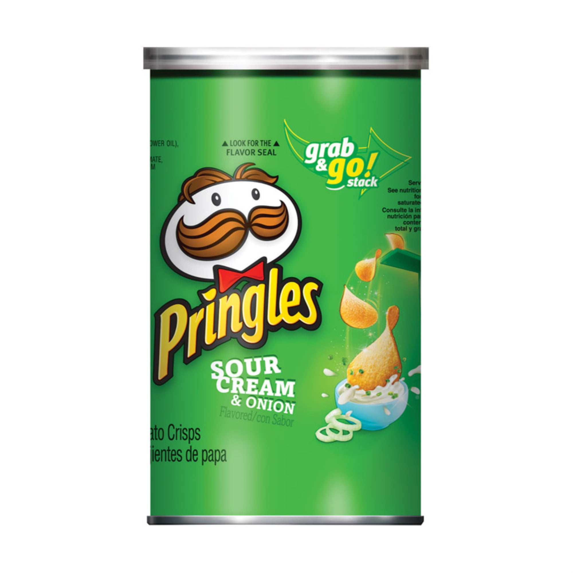 Pringles Grab & Go Sour Cream & Onion Crisps 1.4 oz. 12/Carton ...