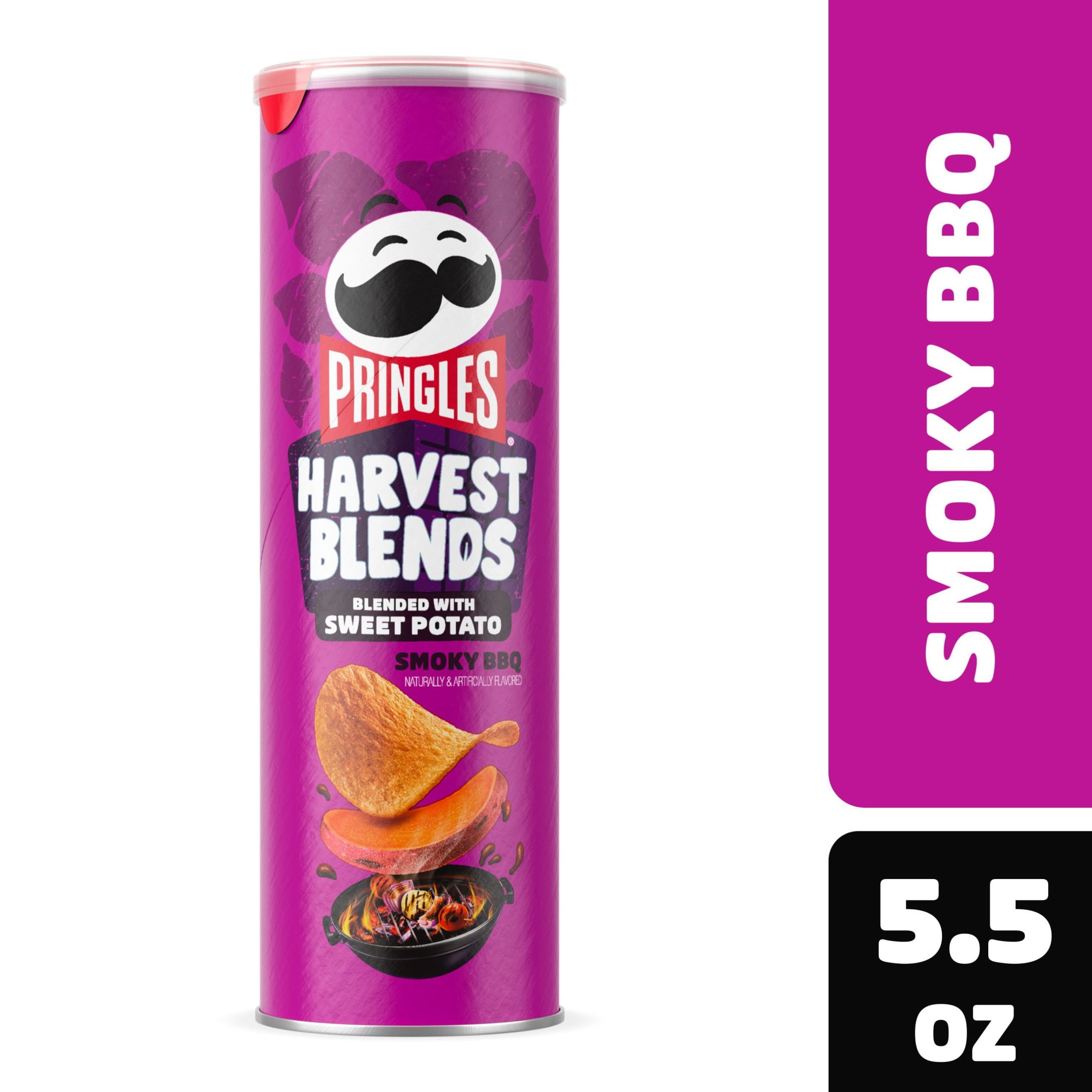 Pringles Harvest Blends Smoky BBQ Potato Crisps Chips, Lunch Snacks, 5. ...