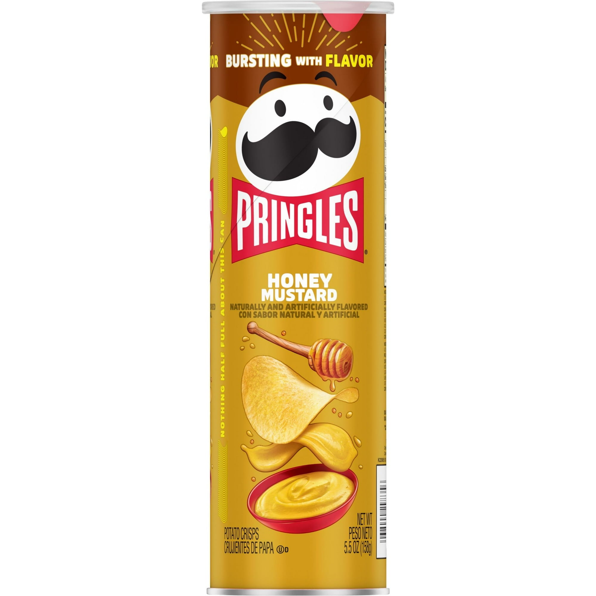 Pringles Honey Mustard Potato Crisps Chips, Lunch Snacks, 5.5 oz (Pack of 4) - Walmart.com