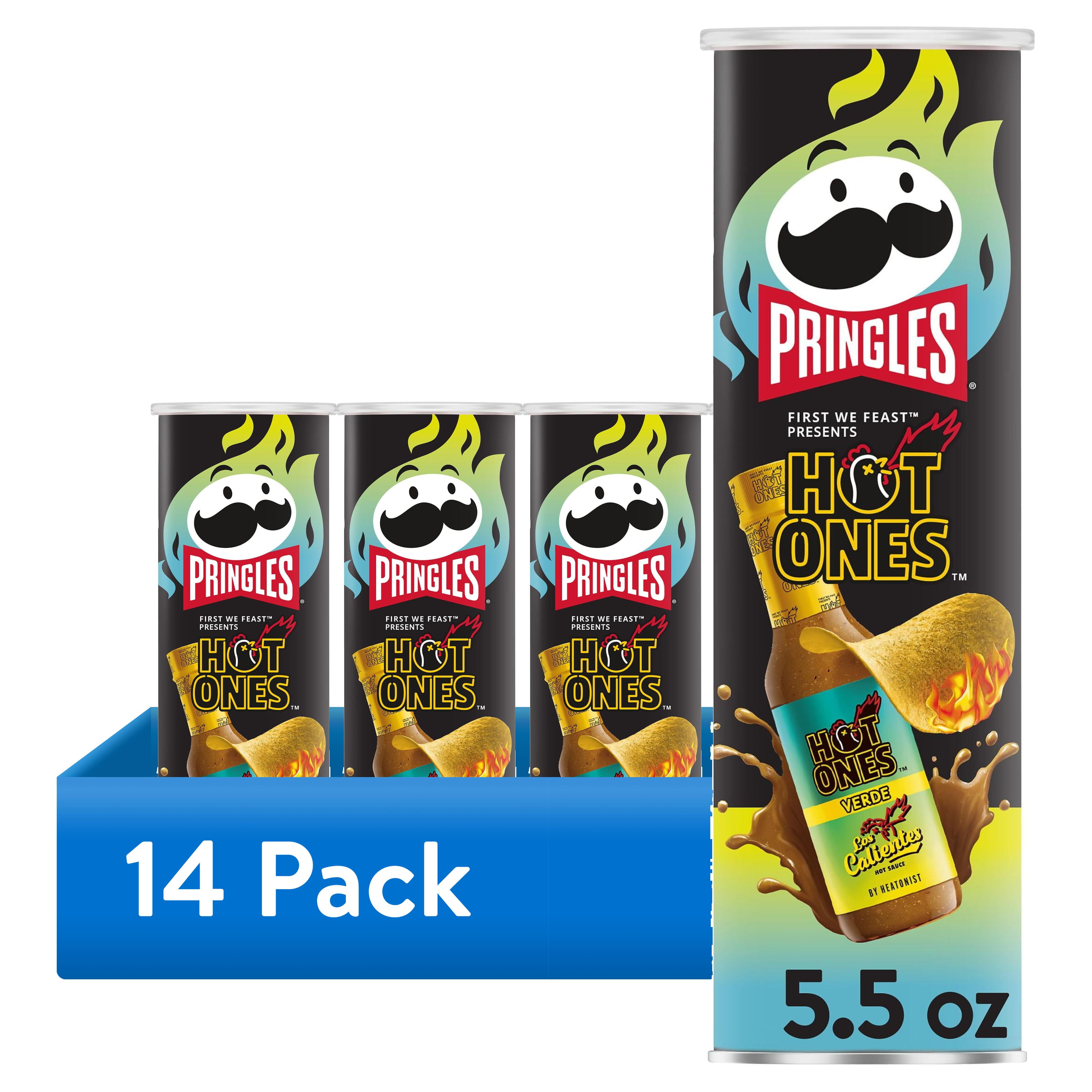 (14 pack) Pringles Hot Ones Verde Potato Crisps Chips, Spicy Snacks, 5. ...