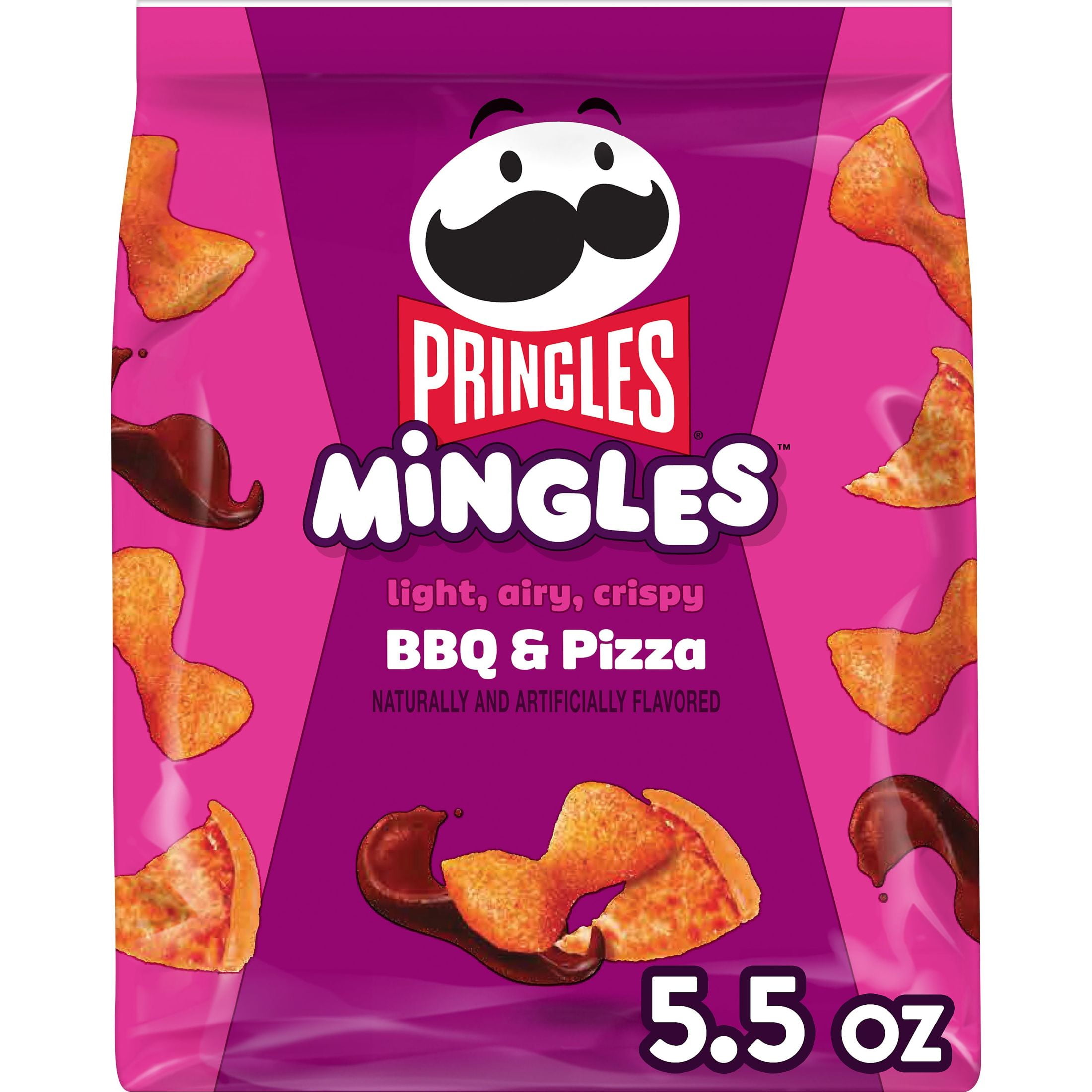 Pringles Mingles BBQ and Pizza Puffed Snacks, Salty Snacks, 5.5 oz ...