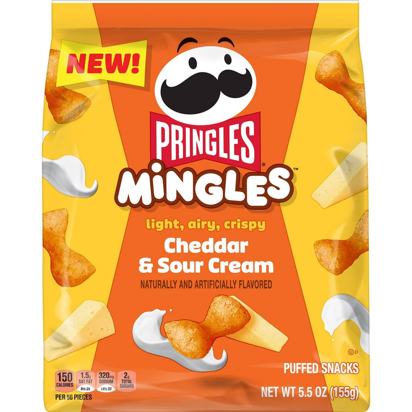 Pringles Mingles Cheddar and Sour Cream Puffed Snacks - 5.5 oz ...