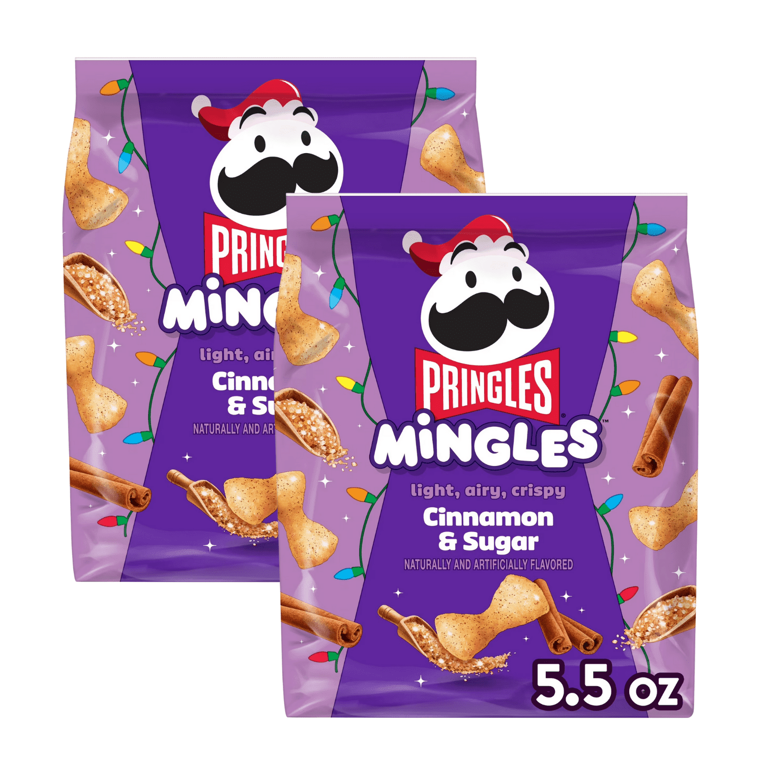 Pringles Mingles Cinnamon & Sugar Puffed Snacks 2-Pack, 5.5oz each ...