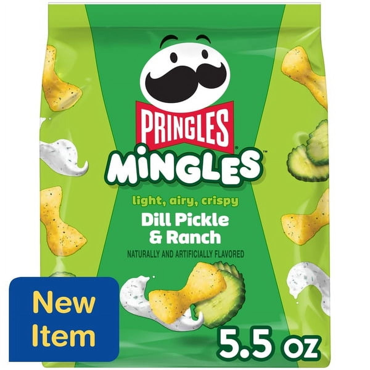 Pringles Mingles Dill Pickle and Ranch Puffed Snacks Light, Airy ...