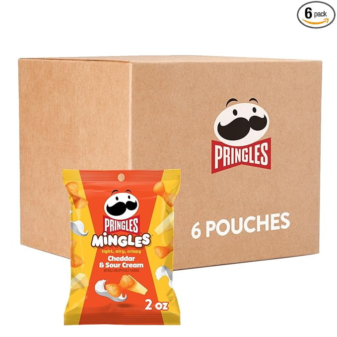 Pringles Mingles Puffed Snacks, Cheddar and Sour Cream, Cheese Puffs ...