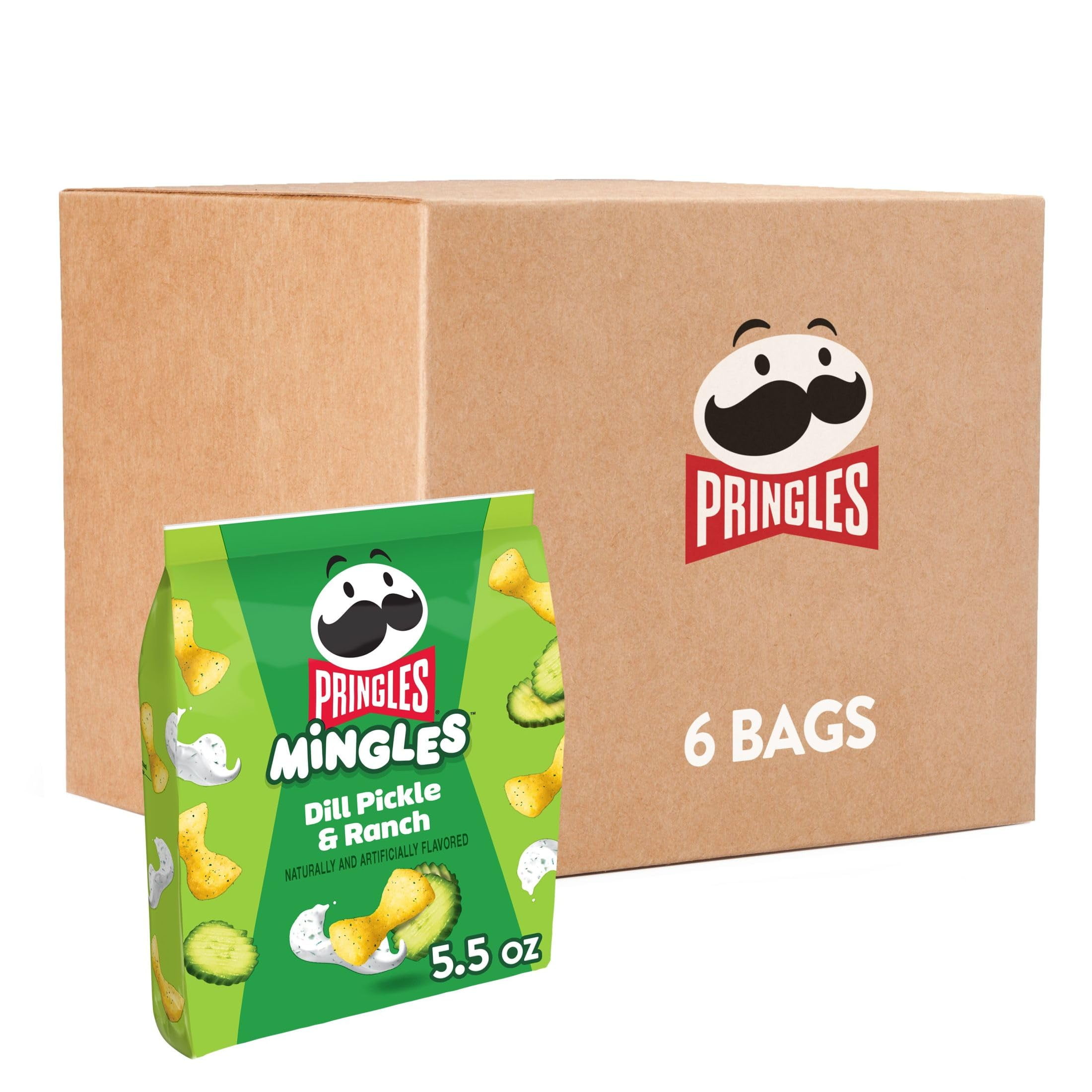 Pringles Mingles Puffed Snacks, Dill Pickle And Ranch, Salty Snacks ...