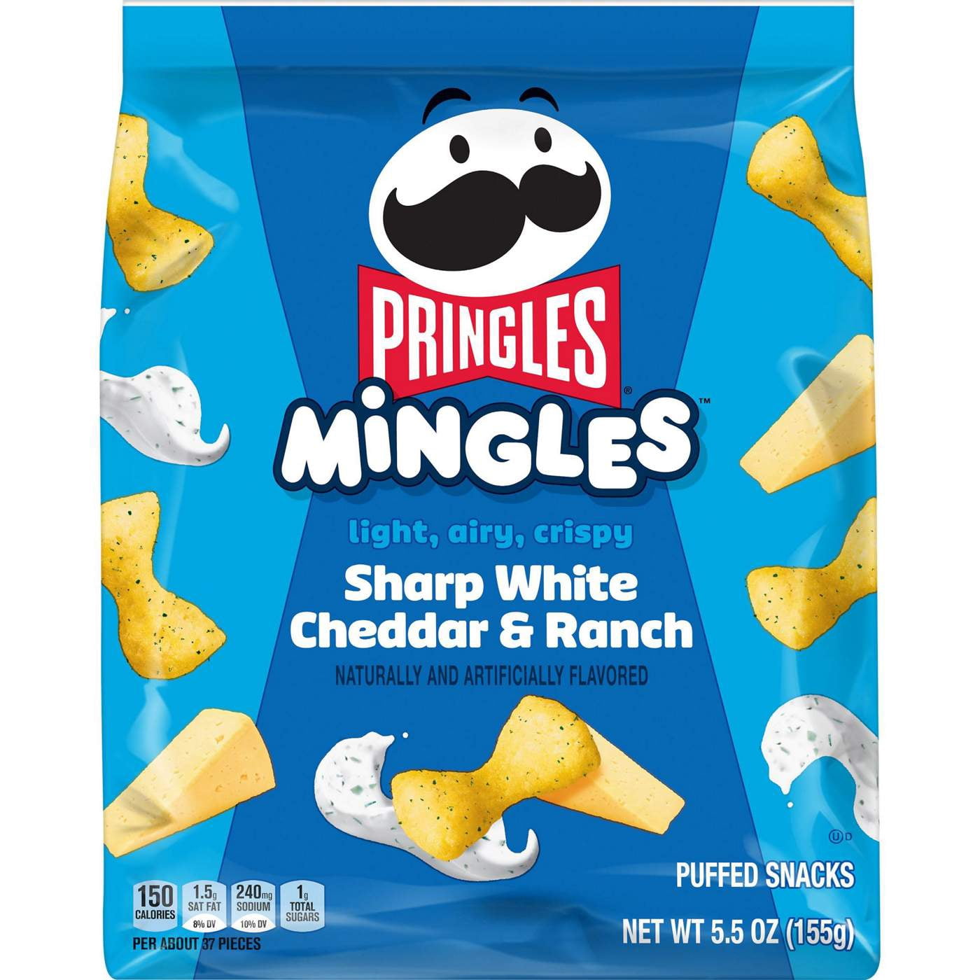 Pringles Mingles White Cheddar & Ranch Snacks - 5.5 oz (2 Pack ...