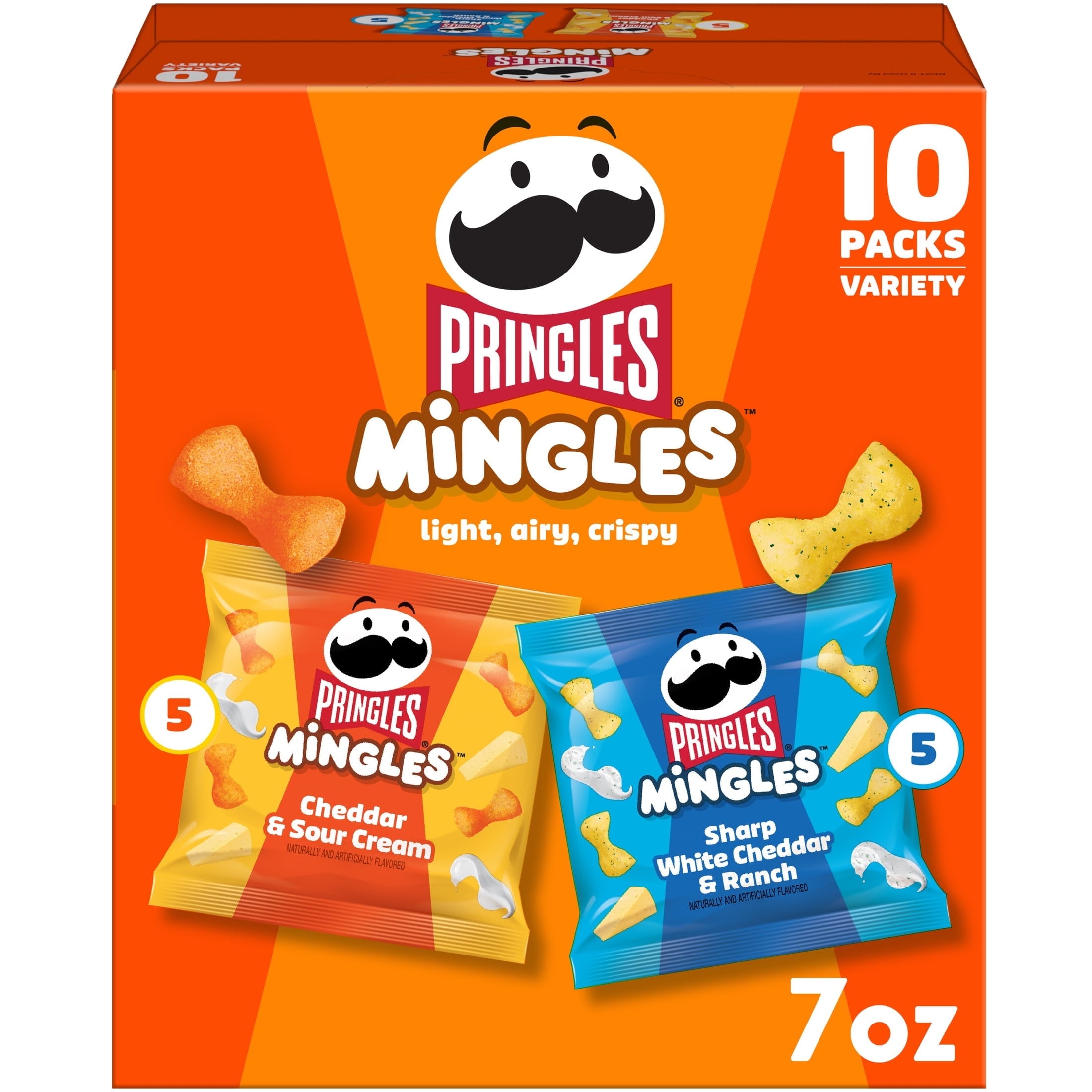 Pringles Mingles Variety Pack Puffed Snacks, Salty Snacks, 10 Count - pack of 4 - Walmart.com