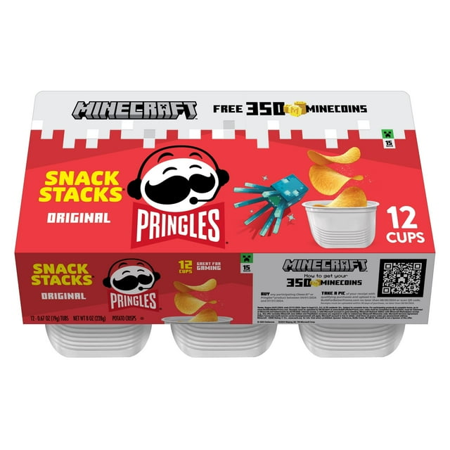 Pringles Original Potato Crisps Chips, Lunch Snacks, 12 Count - Walmart.com