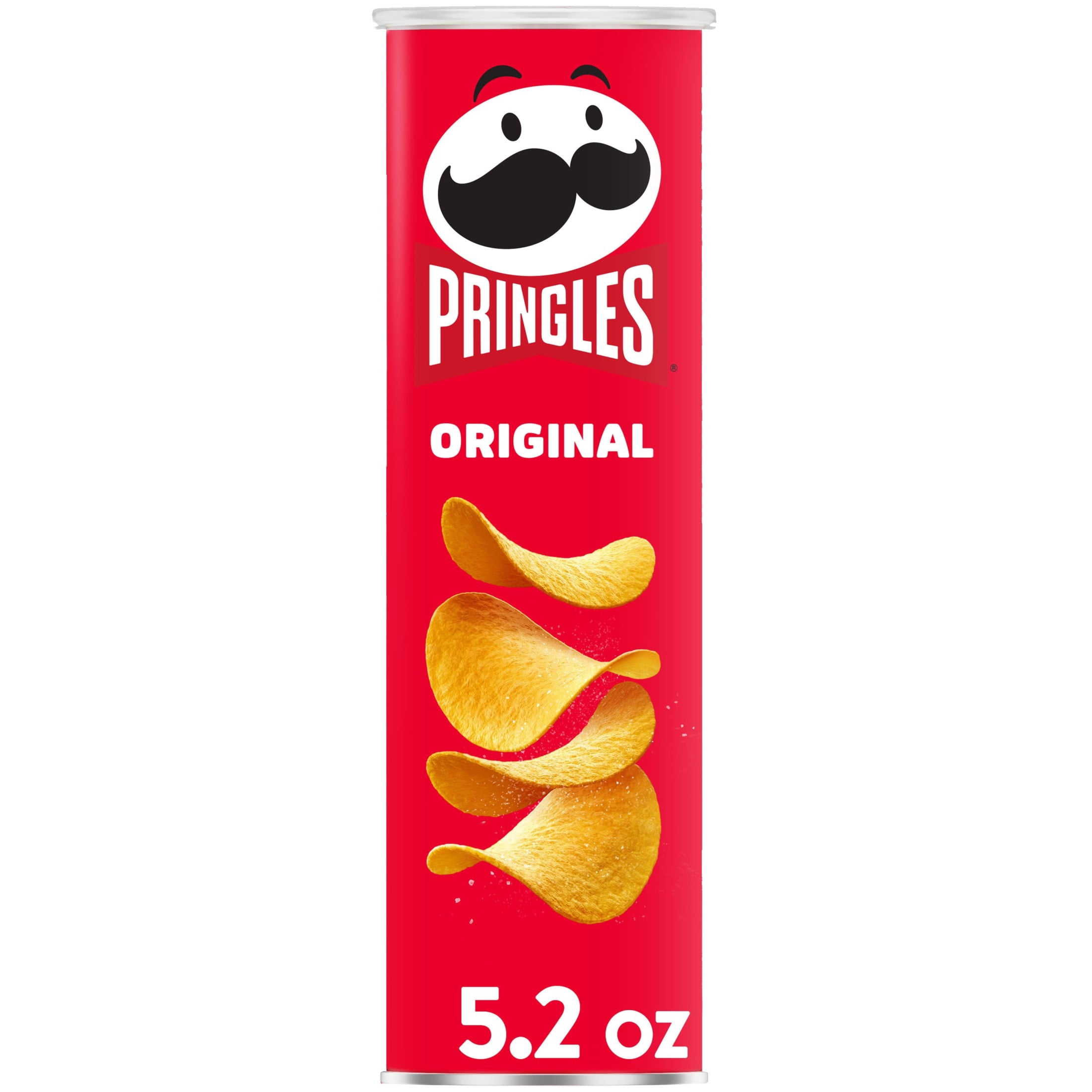Pringles, Potato Crisps Chips, 5.2 oz Canister, Original Flavor ...