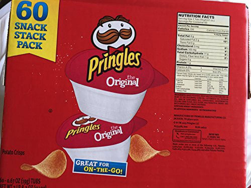 Pringles Original Snack Pack Tubs 60-0.67oz - Walmart.com