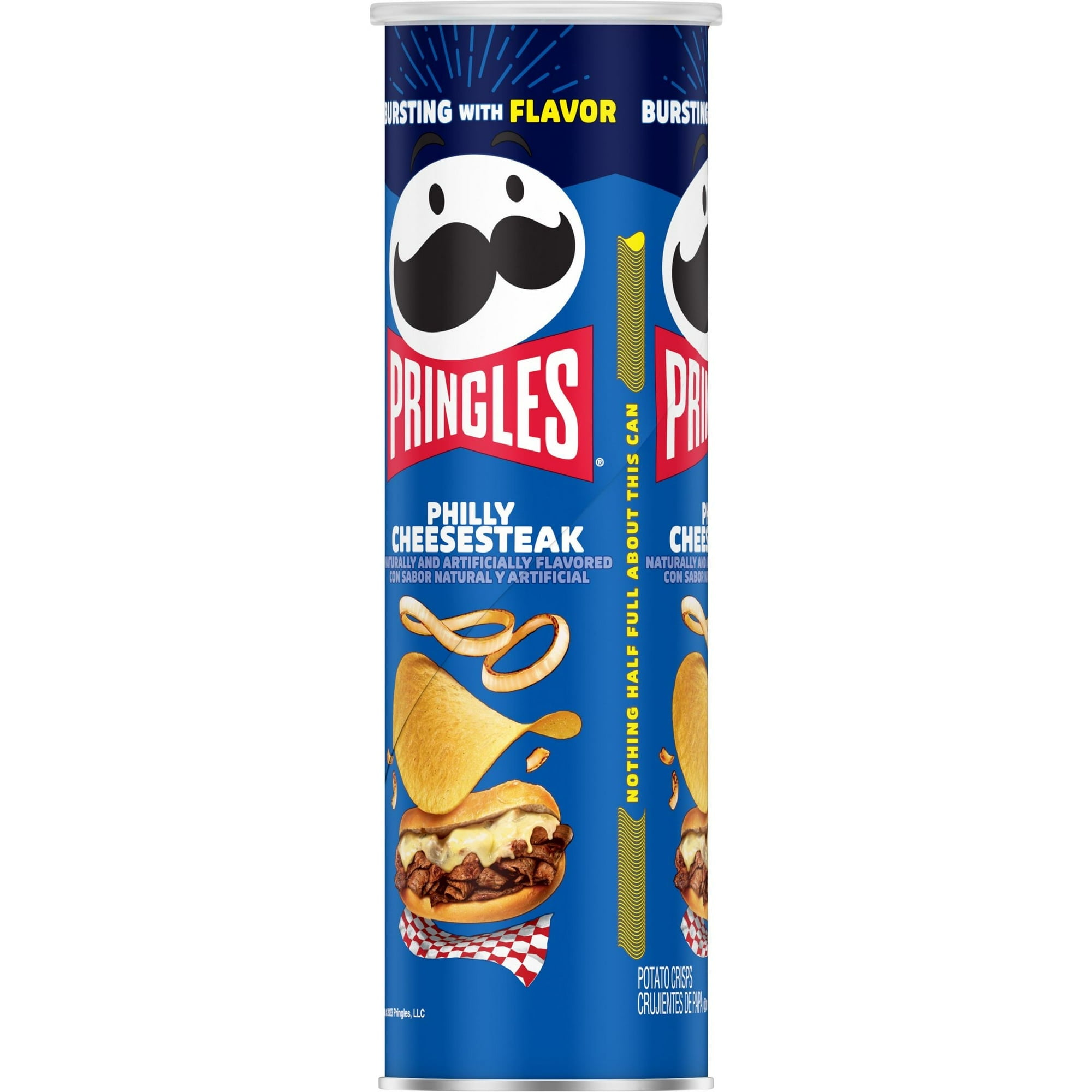 Pringles Philly Cheesesteak Potato Crisps Chips, Lunch Snacks, 5.5 oz ...