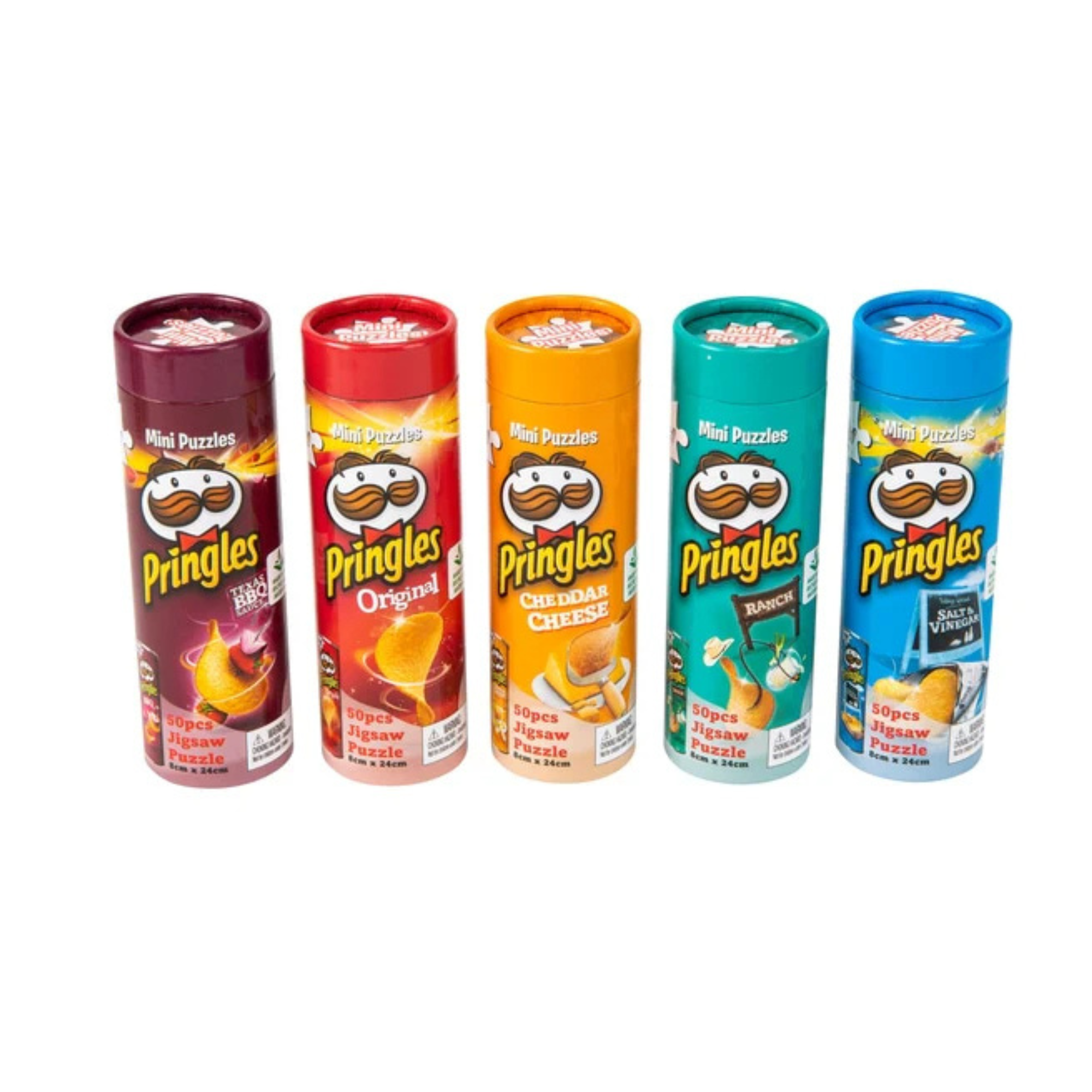 Pringles Potato Chip Mini Puzzles Set of 5 50-Piece Miniature Puzzles ...