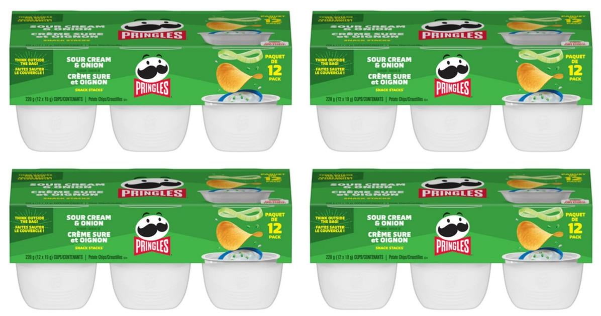Pringles Potato Chips Snack Stackers Sour Cream & Onion 12 x 19g (4 ...