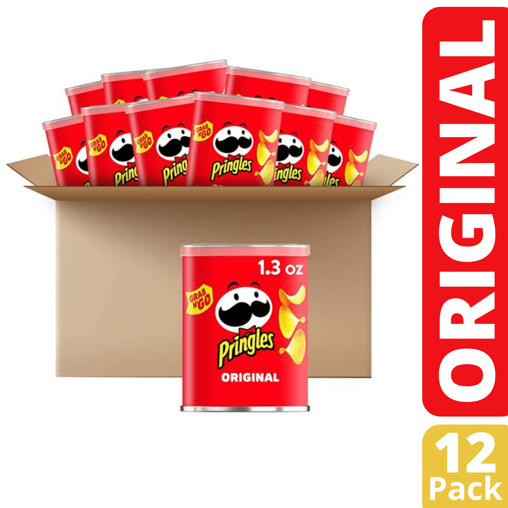 Pringles Potato Crisps Chips Original Flavored Salty Snack, Lunch Food ...