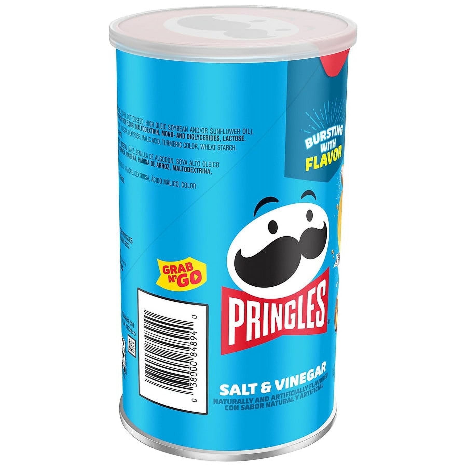 Pringles Potato Crisps Chips Salt and Vinegar 2.5 oz Pack of 2 ...