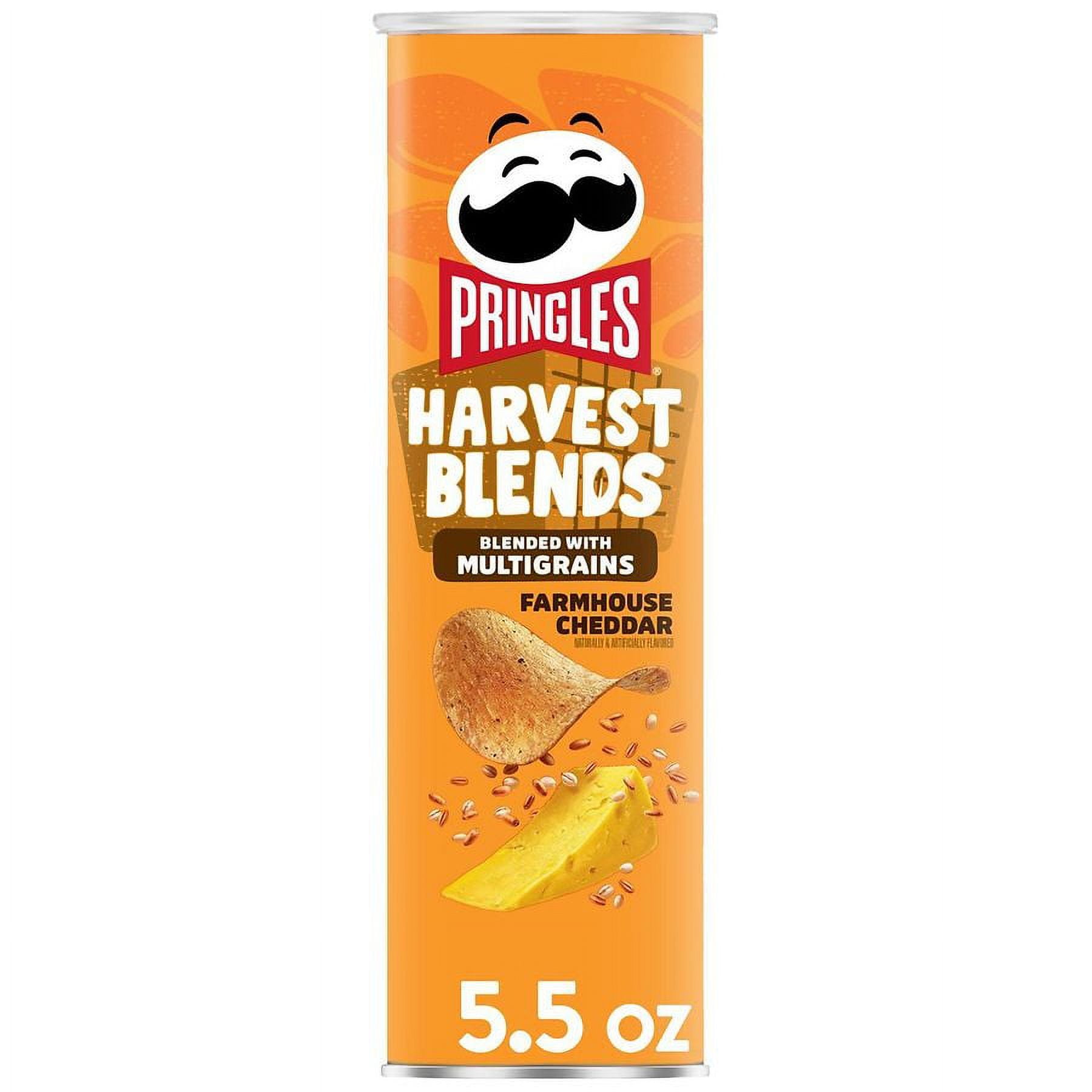 Pringles Potato Crisps Harvest Blends, Farmhouse Cheddar 5.5 oz Pack of ...