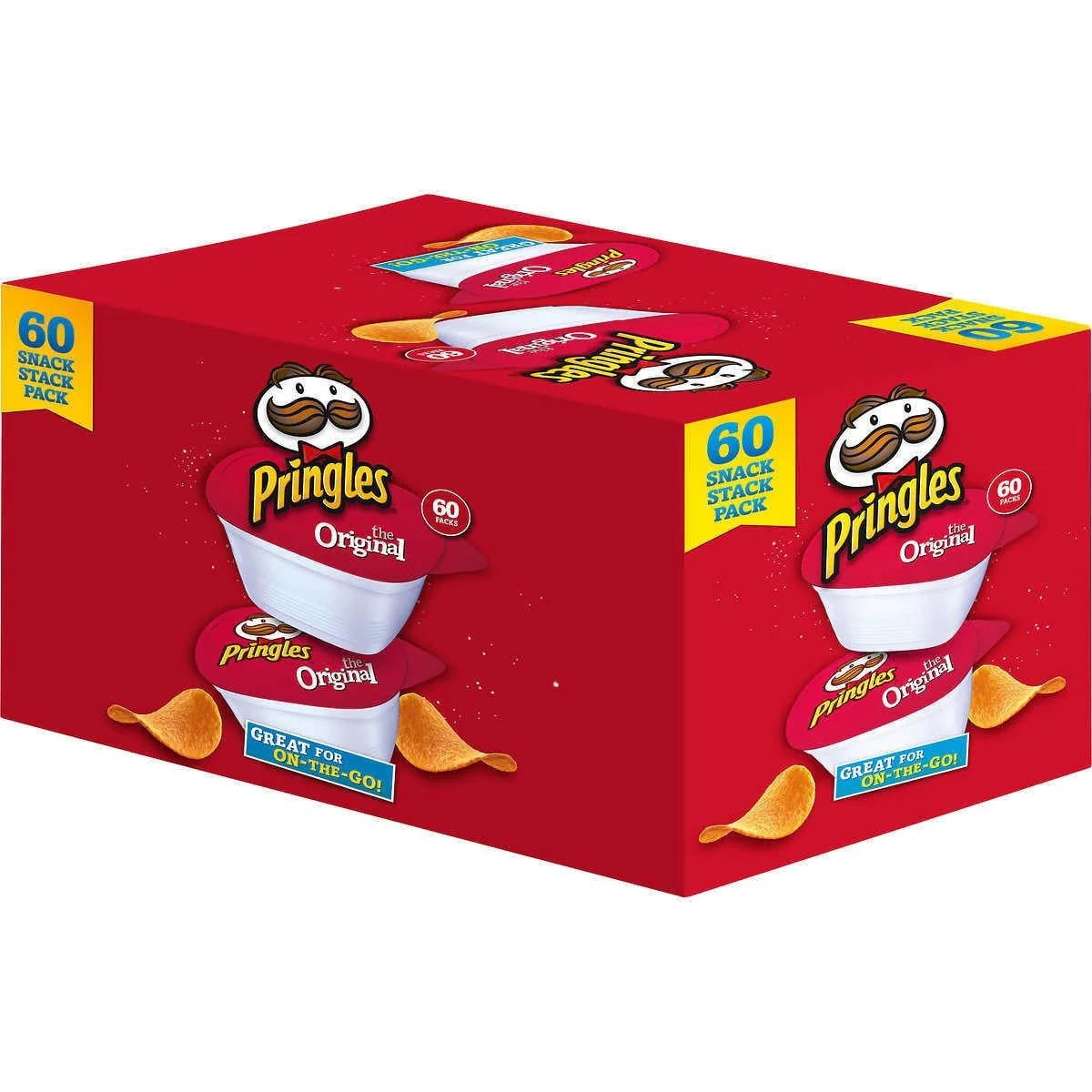 Pringles Potato Crisps Snack Stack Cups, Original, 0.67 oz, 60 ct ...